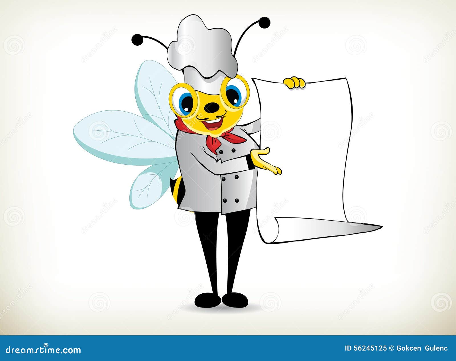Chef Bee stock vector. Illustration of vector, gourmet - 56245125