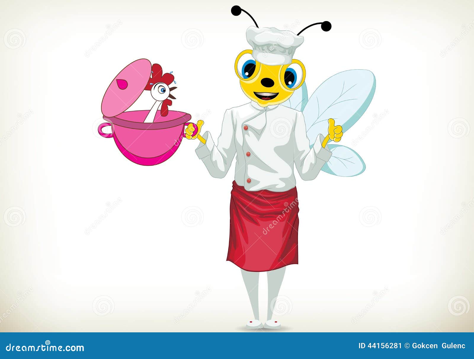 Chef Bee stock vector. Illustration of cooking, delicious - 44156281