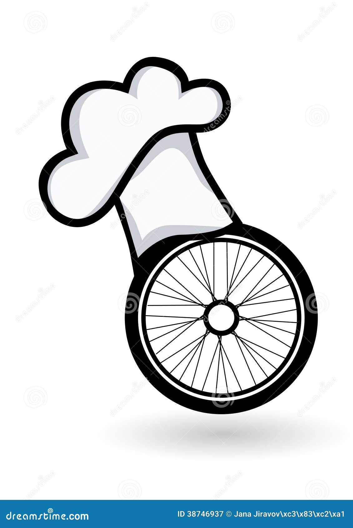 Chef bicycle stock illustration. Illustration of ring - 38746937