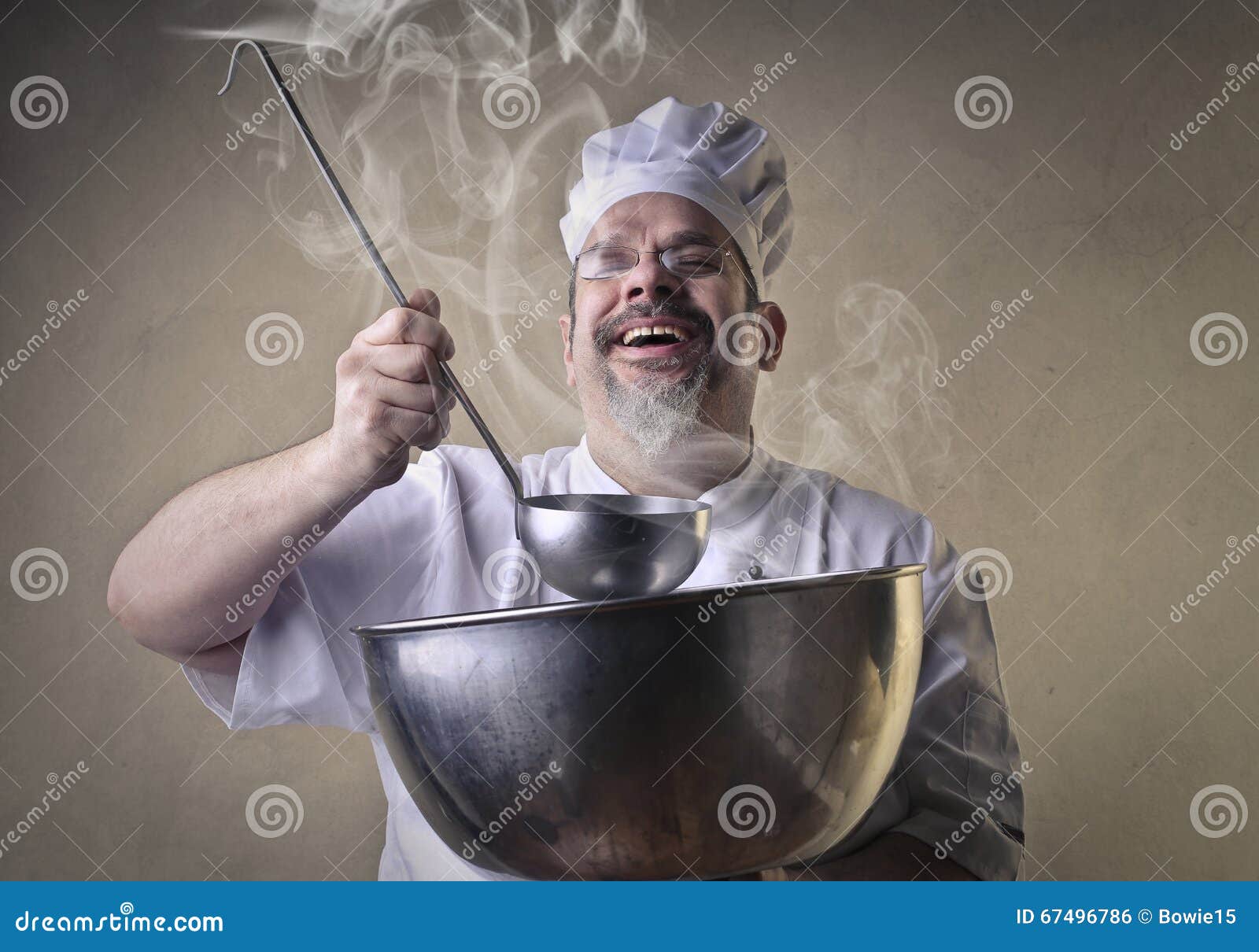 Chef with big pot stock photo. Image of happy, scent - 67496786