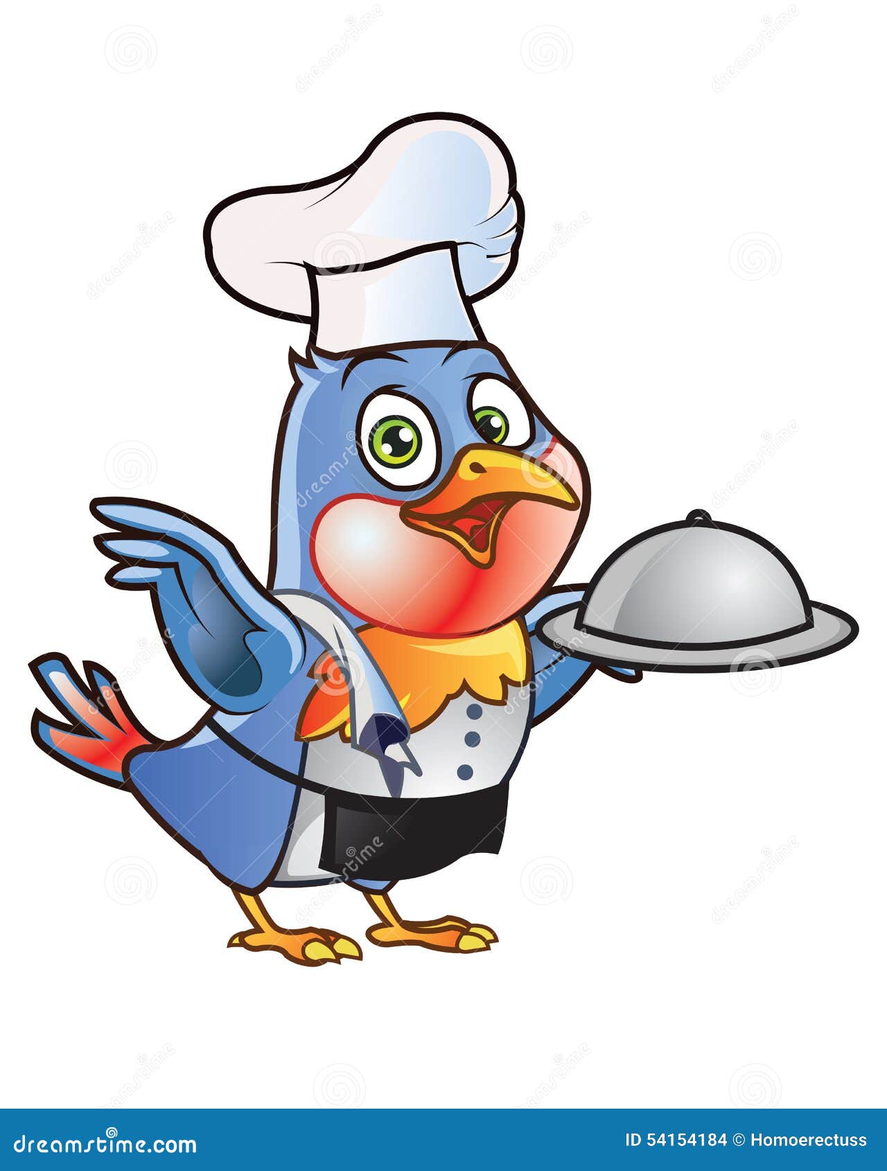 Chef Bird Mascot stock vector. Illustration of cartoon - 54154184