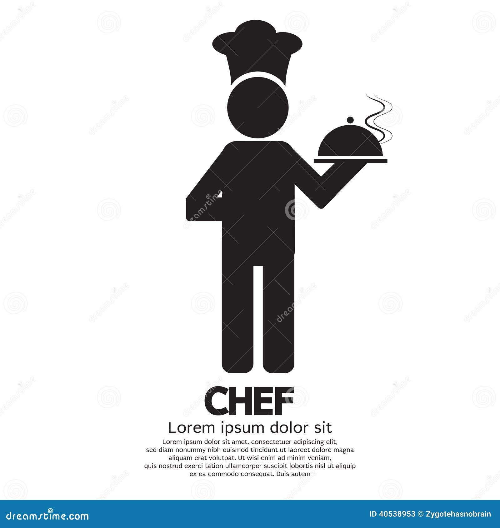 Chef stock vector. Illustration of abstract, symbol, dish - 40538953