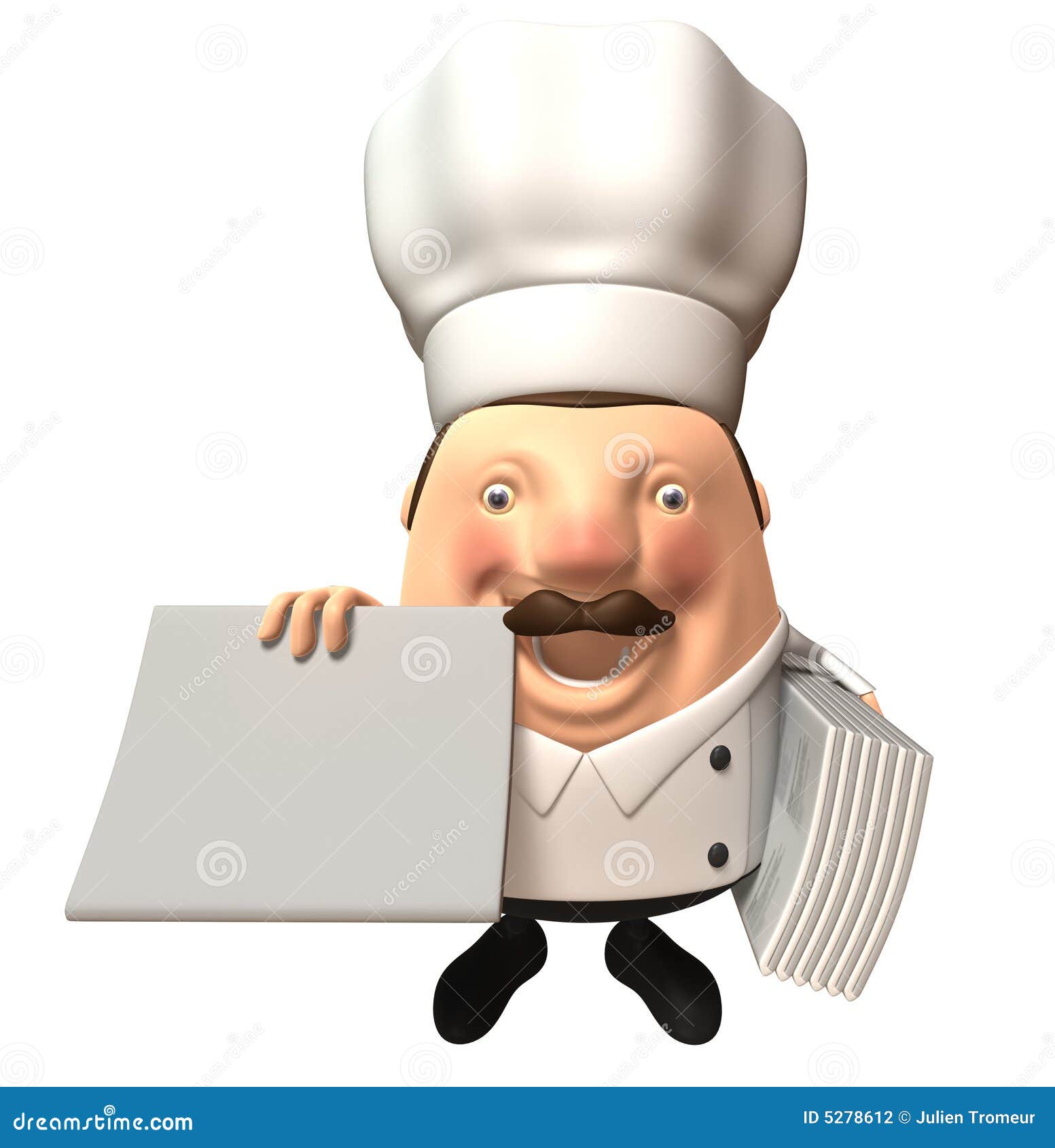 Chef with a blank sign stock illustration. Illustration of menu - 5278612