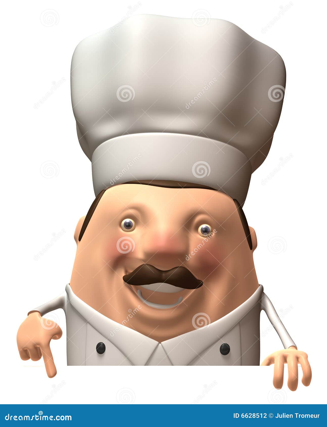 Chef with a blank sign stock illustration. Illustration of moustache ...
