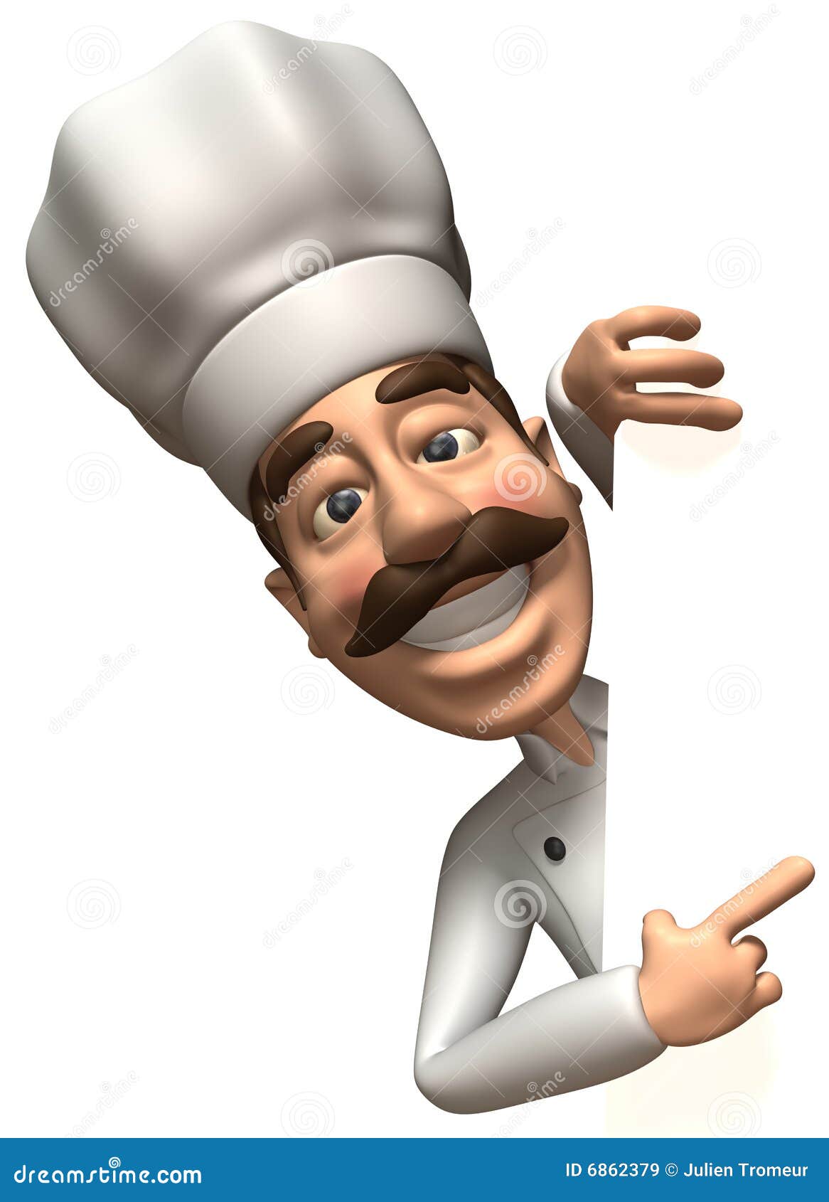 Chef with a blank sign stock illustration. Illustration of sign - 6862379