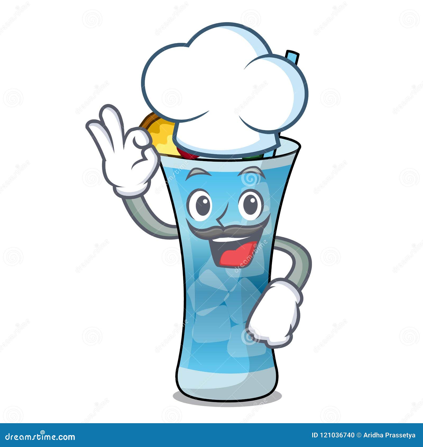 Chef Blue Hawaii Character Cartoon Stock Vector - Illustration of ...