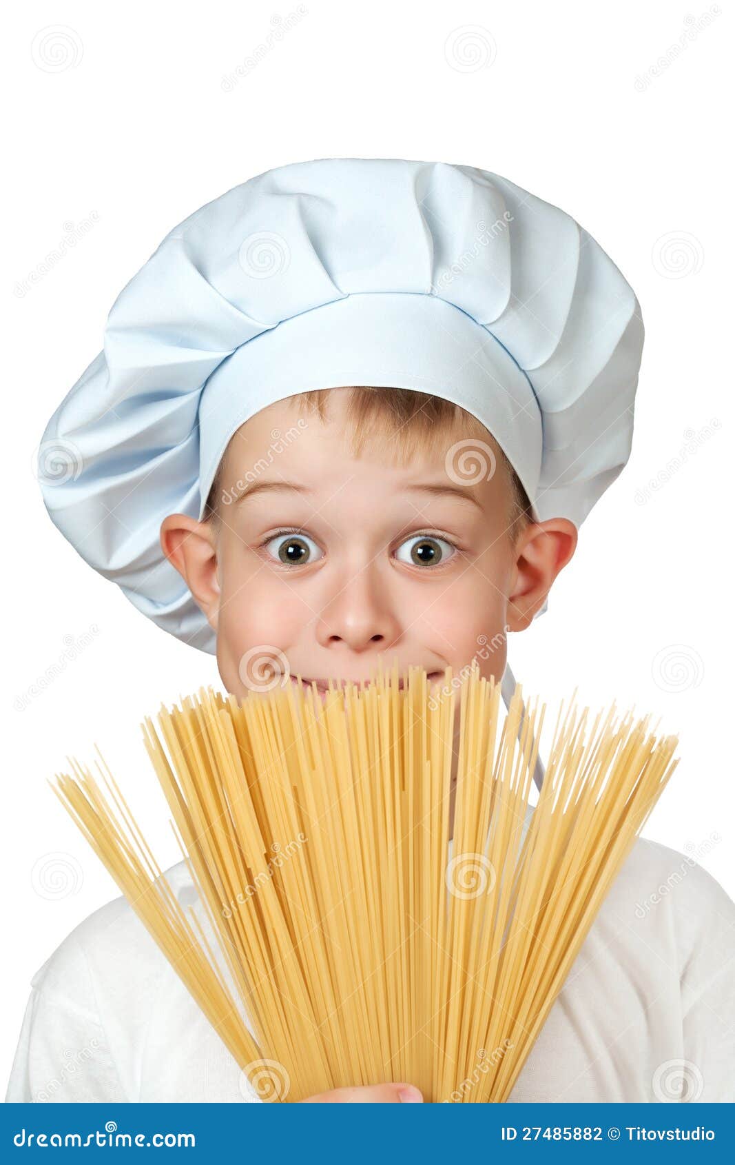 Chef Boy is Hiding Behind a Spaghetti Stock Photo - Image of recipe ...