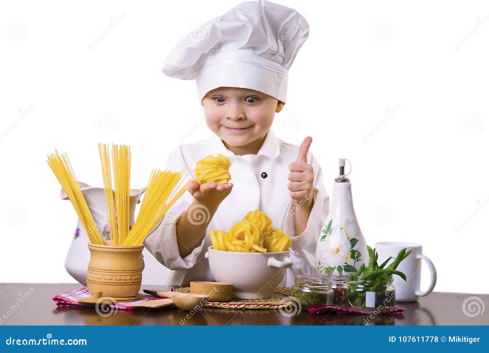 Chef Boy Prepares a Menu of Macaroni Stock Photo - Image of seasoning ...