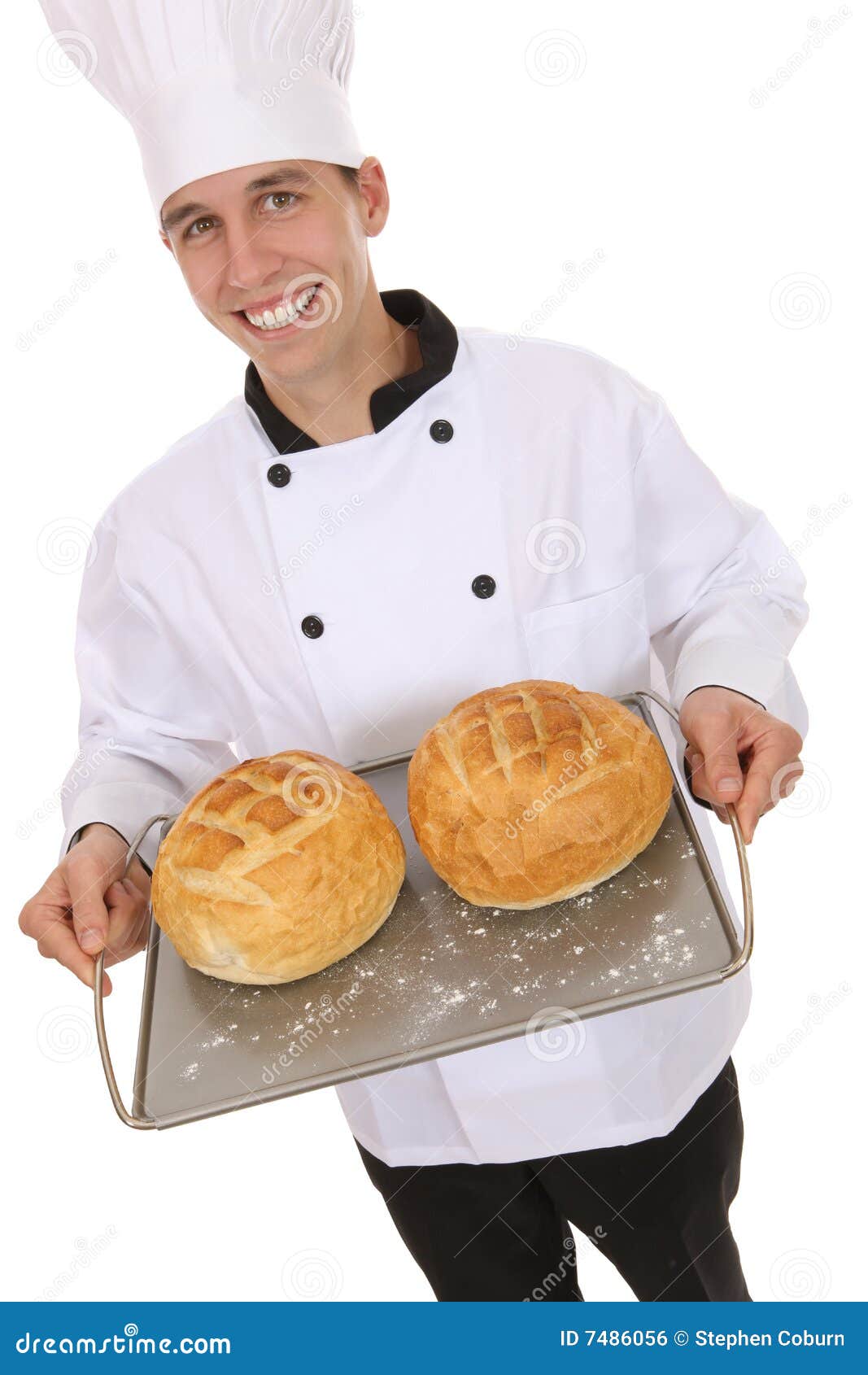 Chef with Bread stock photo. Image of preparing, baking - 7486056