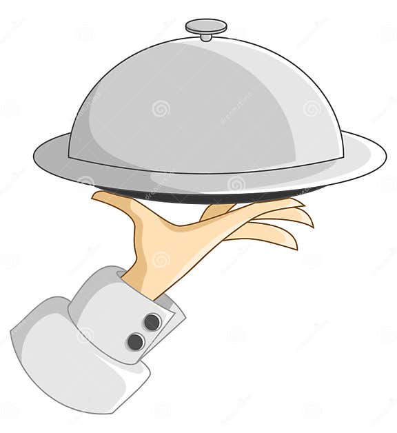 Chef bring a plate stock illustration. Illustration of kitchen - 27179425