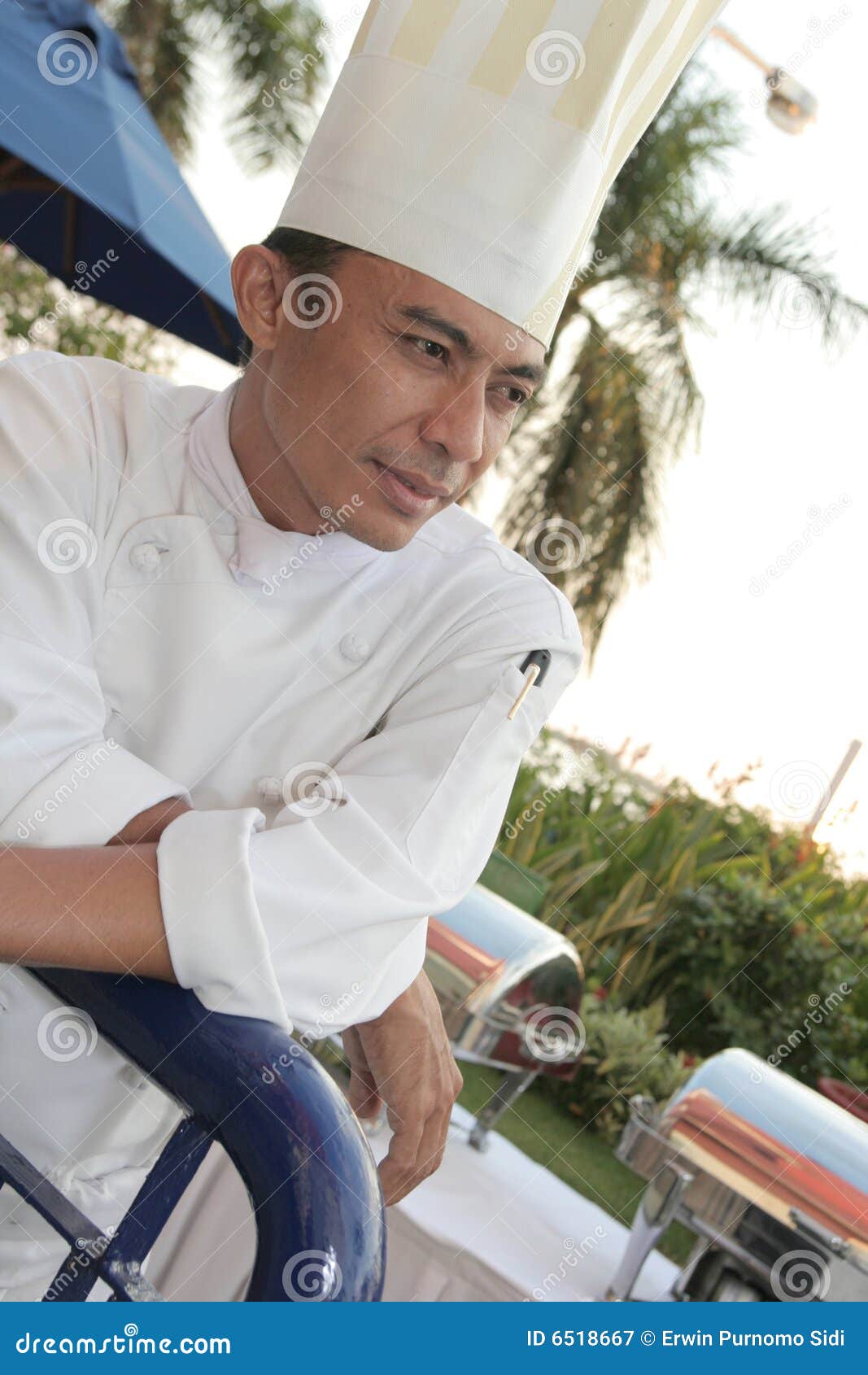 Chef at buffet stock image. Image of employee, restaurant - 6518667