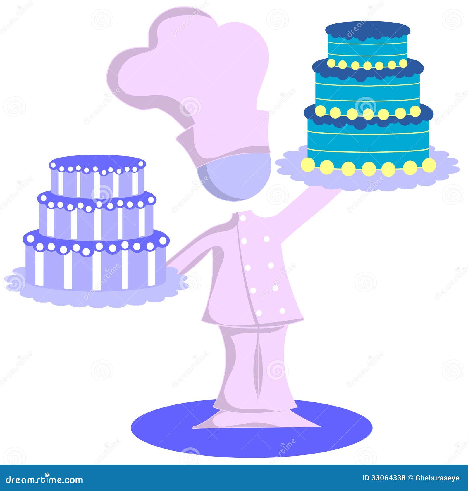 Chef with cakes stock photo. Illustration of hand, hotel - 33064338