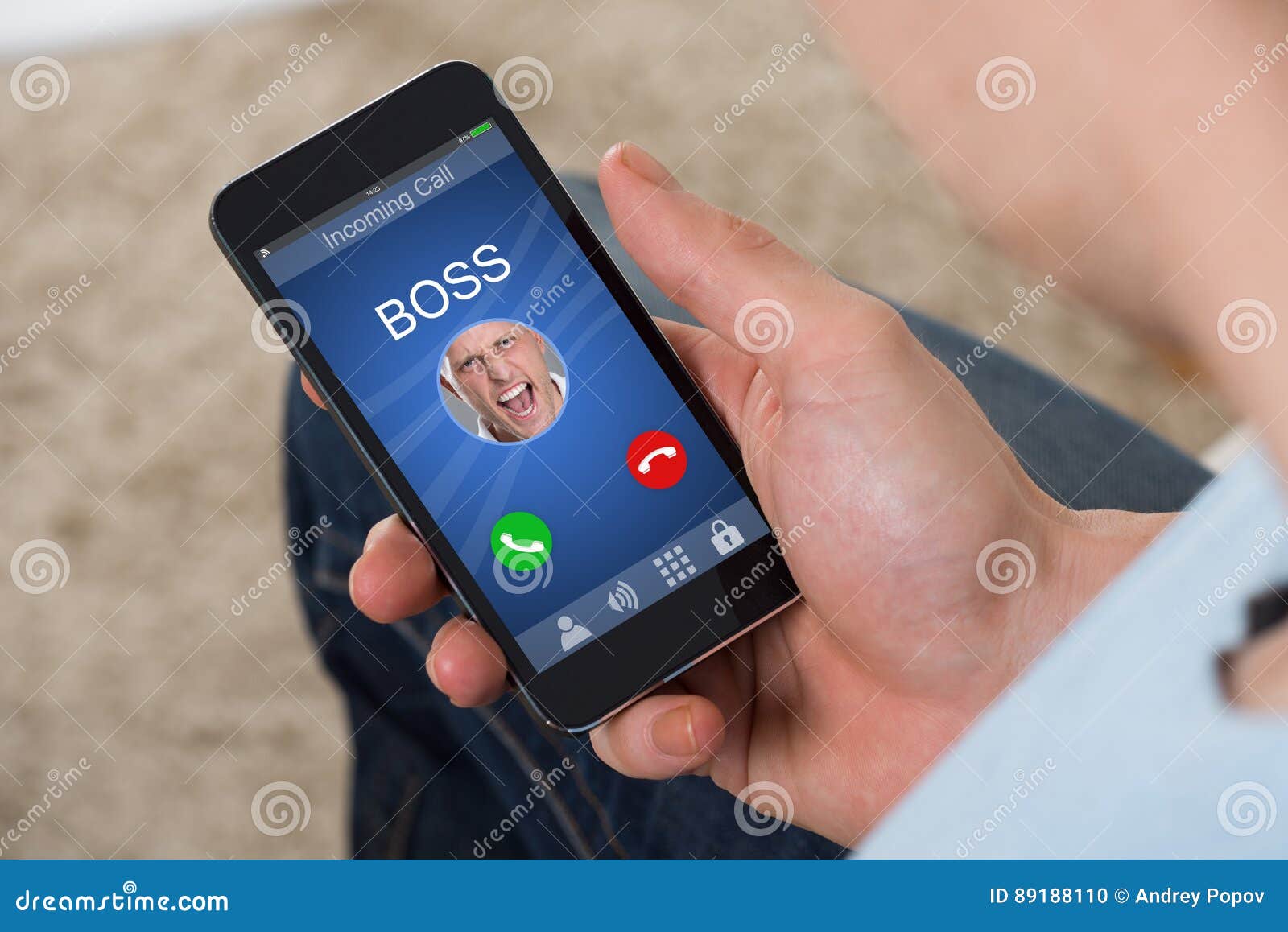 Chef- Calling on Mobilephone Stock Foto - Image of mensen, ontken: 89188110