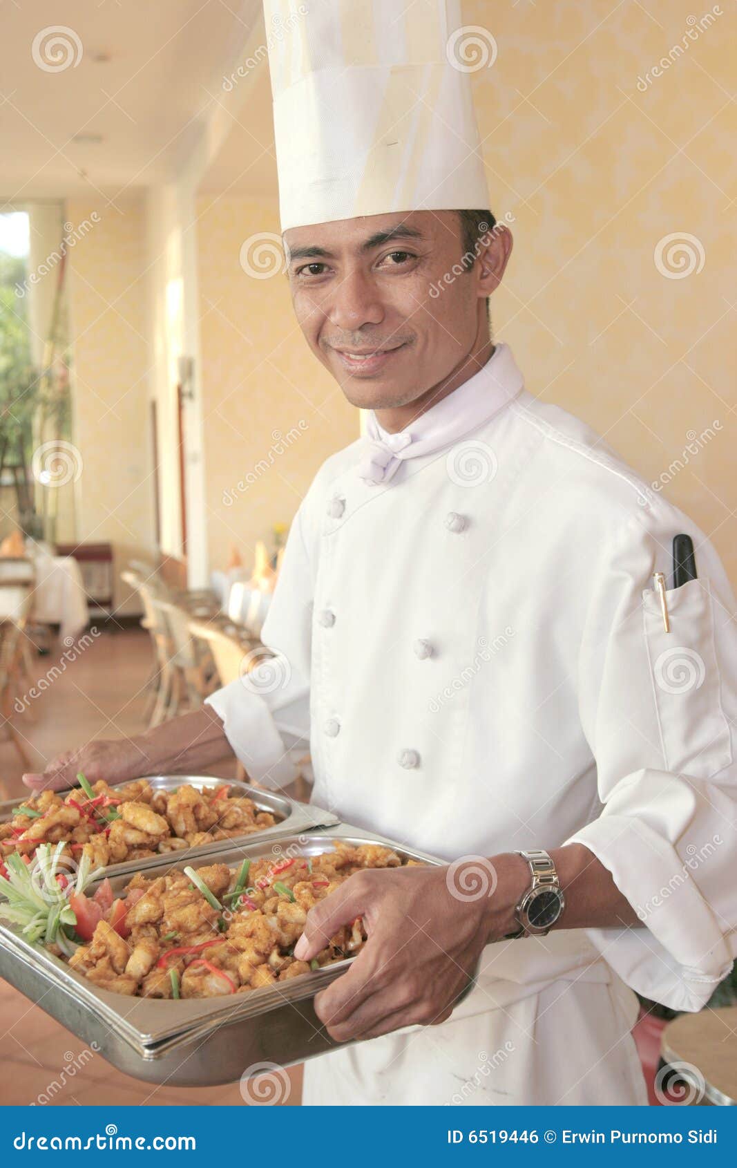 Chef Carrying Food for Buffet Stock Photo - Image of event, nice: 6519446