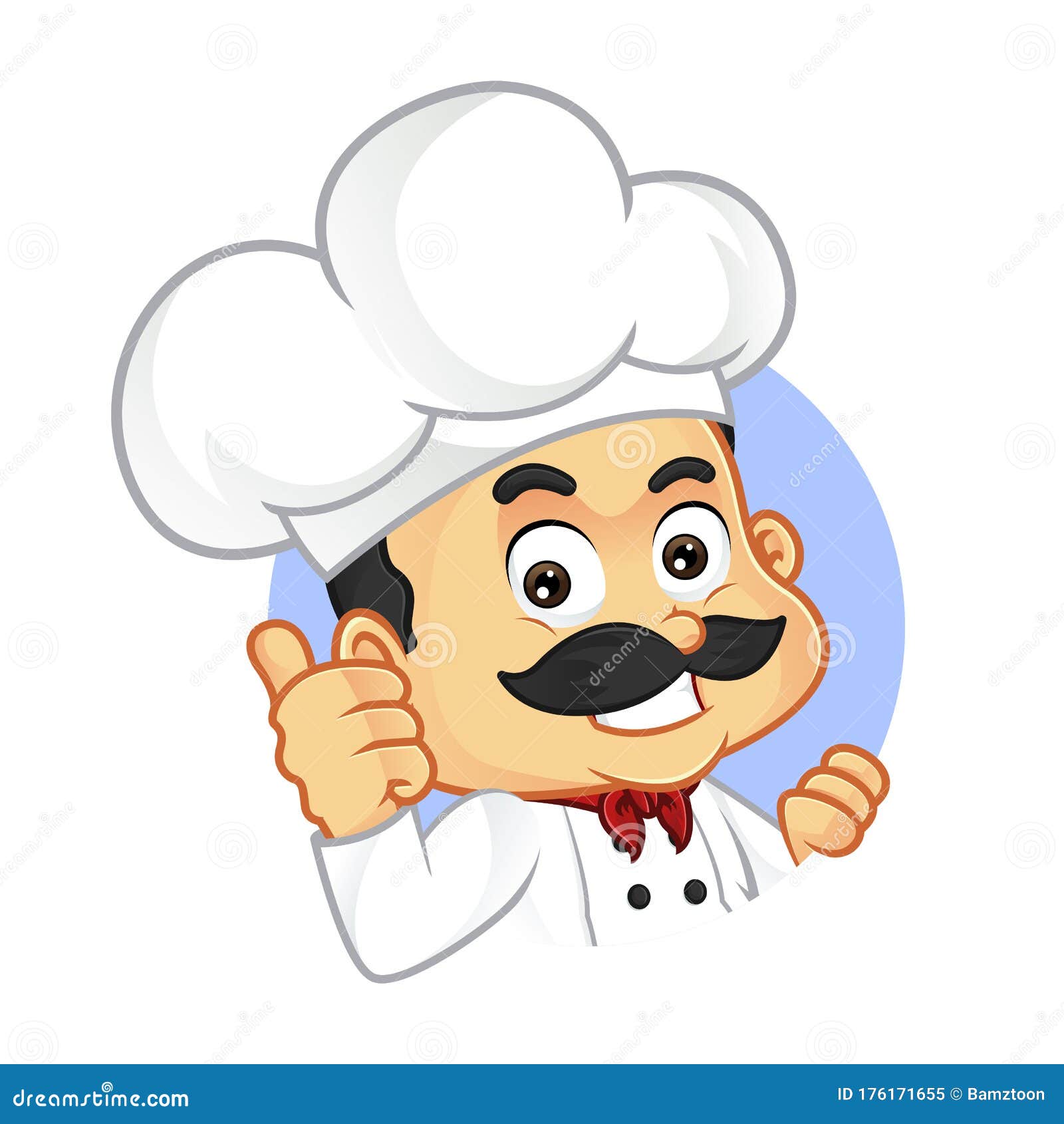 Chef Cartoon Giving Thumb Up Stock Vector - Illustration of chef, happy ...