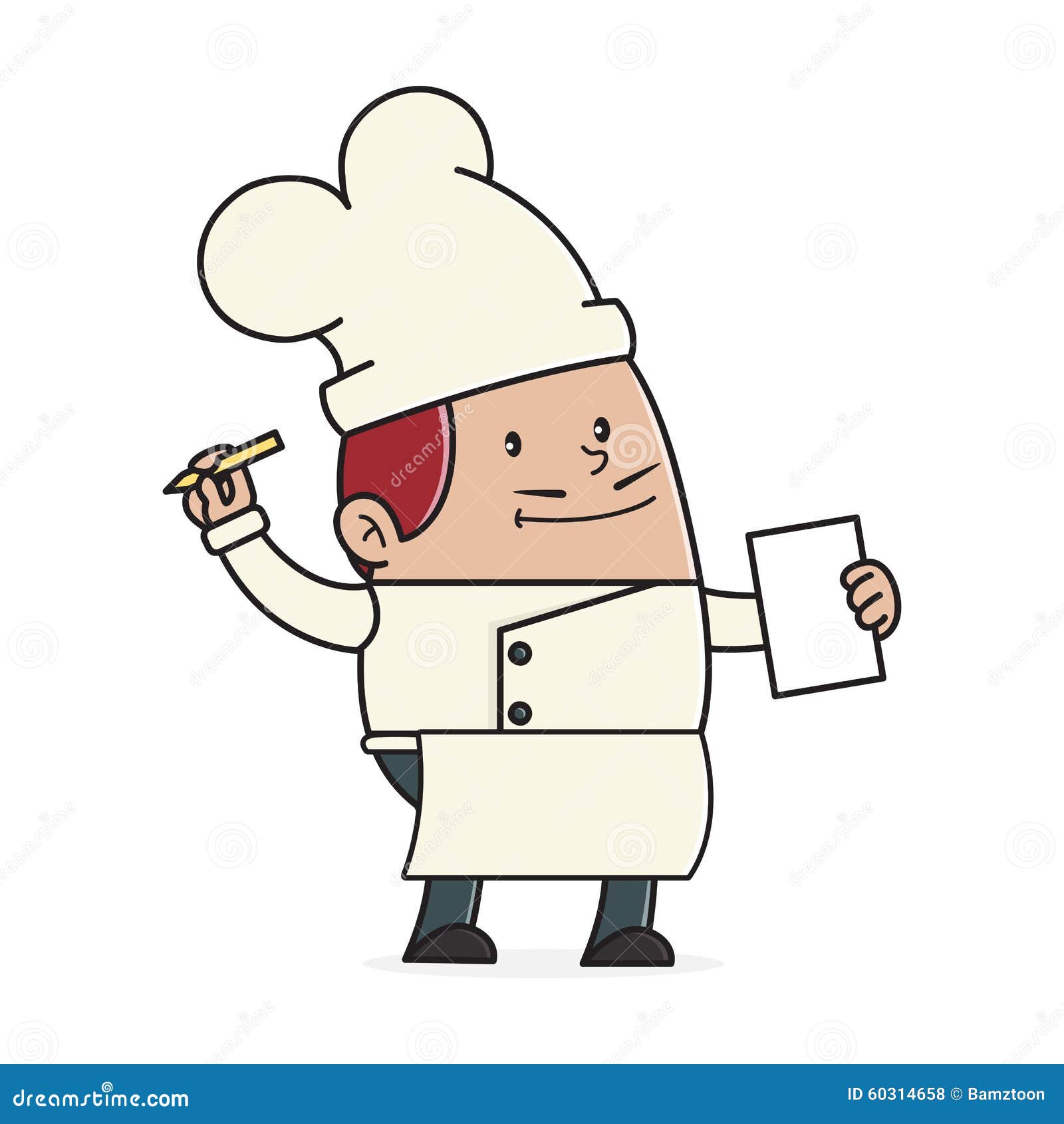 Chef writing order stock vector. Illustration of funny - 60314658