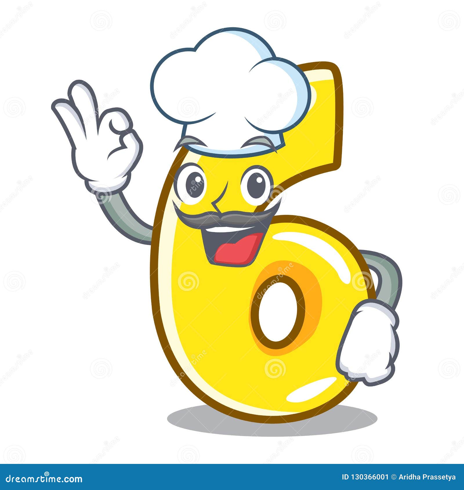 Chef Cartoon Number Six on the Road Stock Vector - Illustration of ...