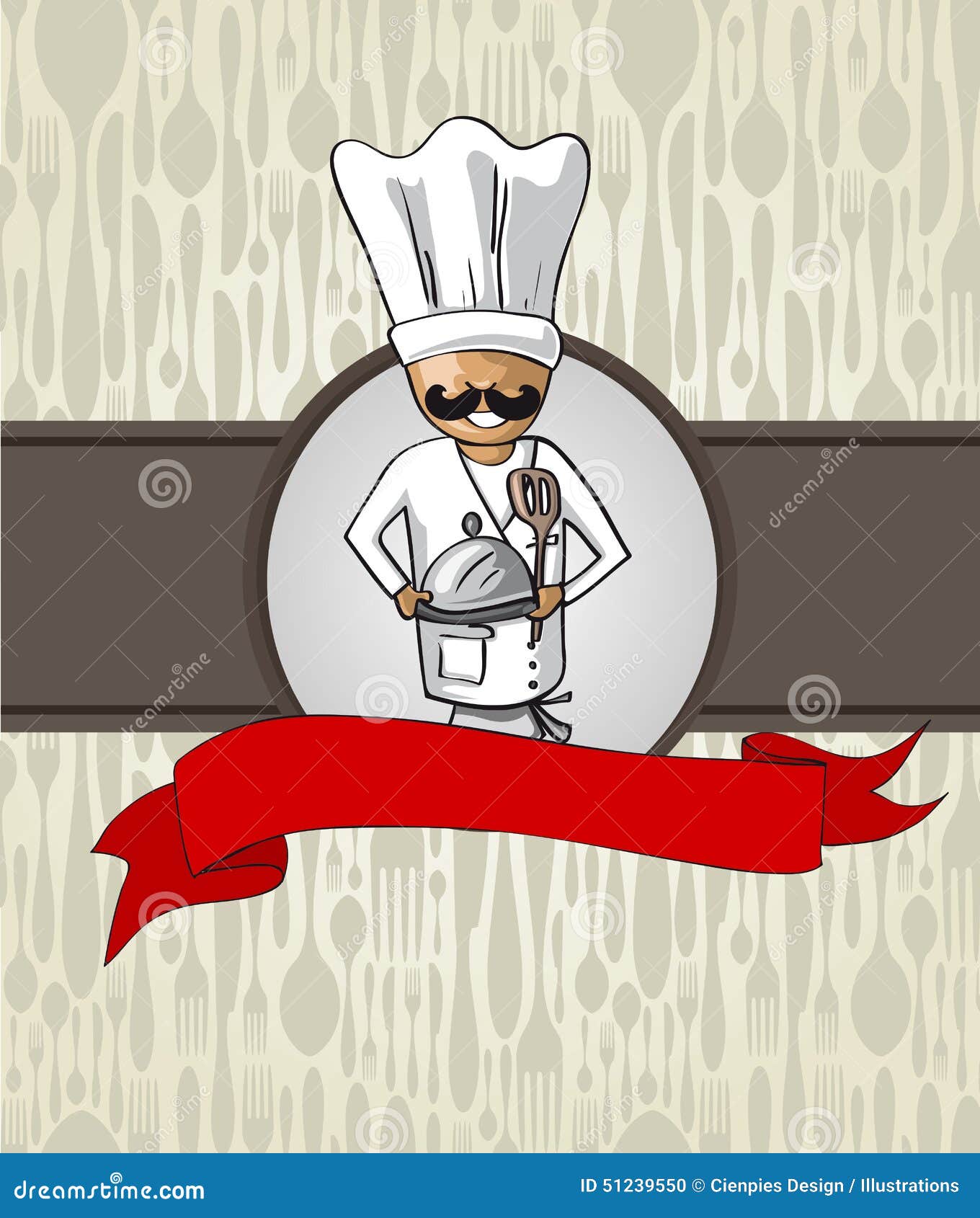 Chef Cartoon Restaurant Menu Design Stock Vector - Illustration of ...