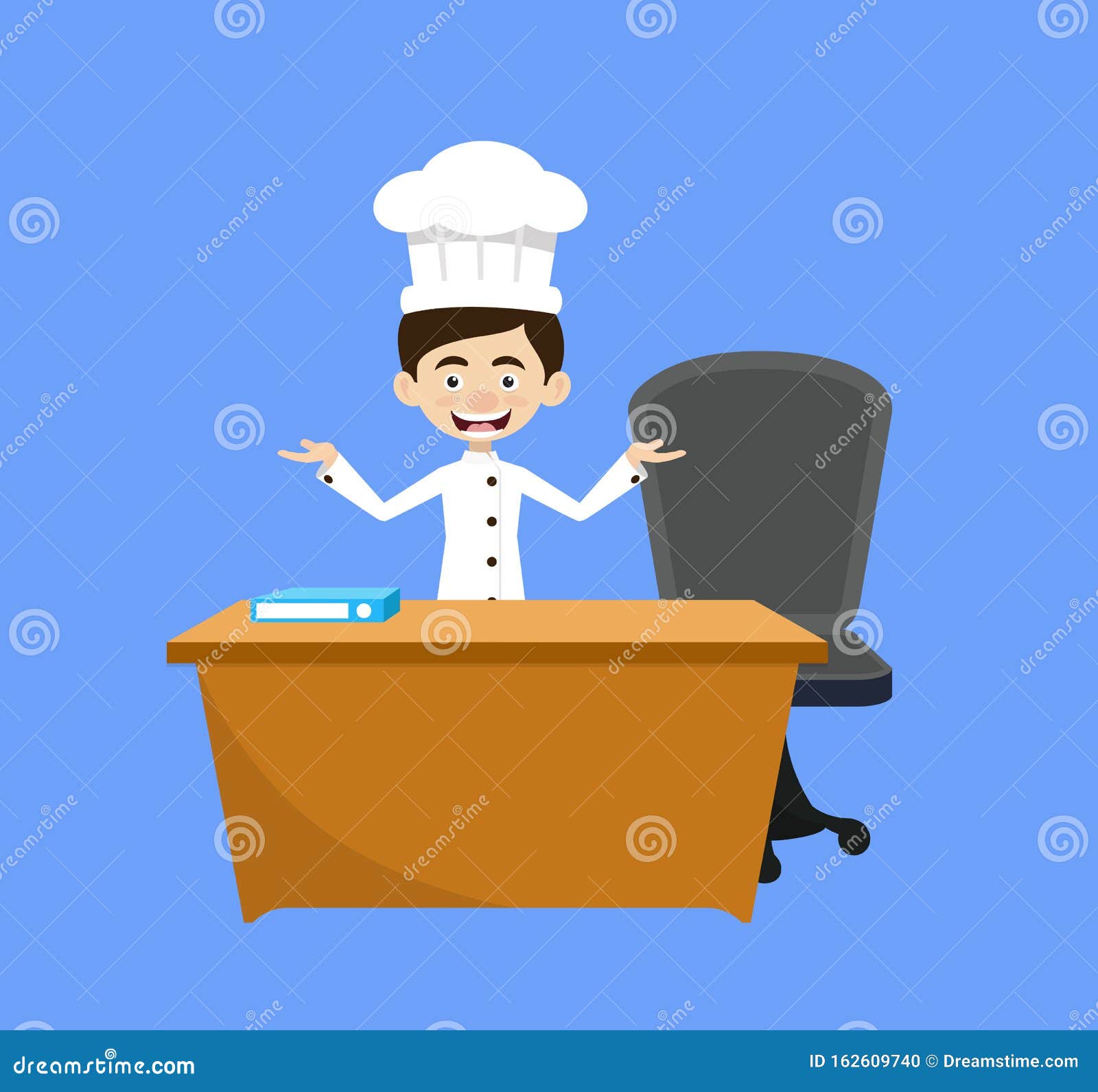 Chef Cartoon - Talking with Hand Gesture Stock Vector - Illustration of ...