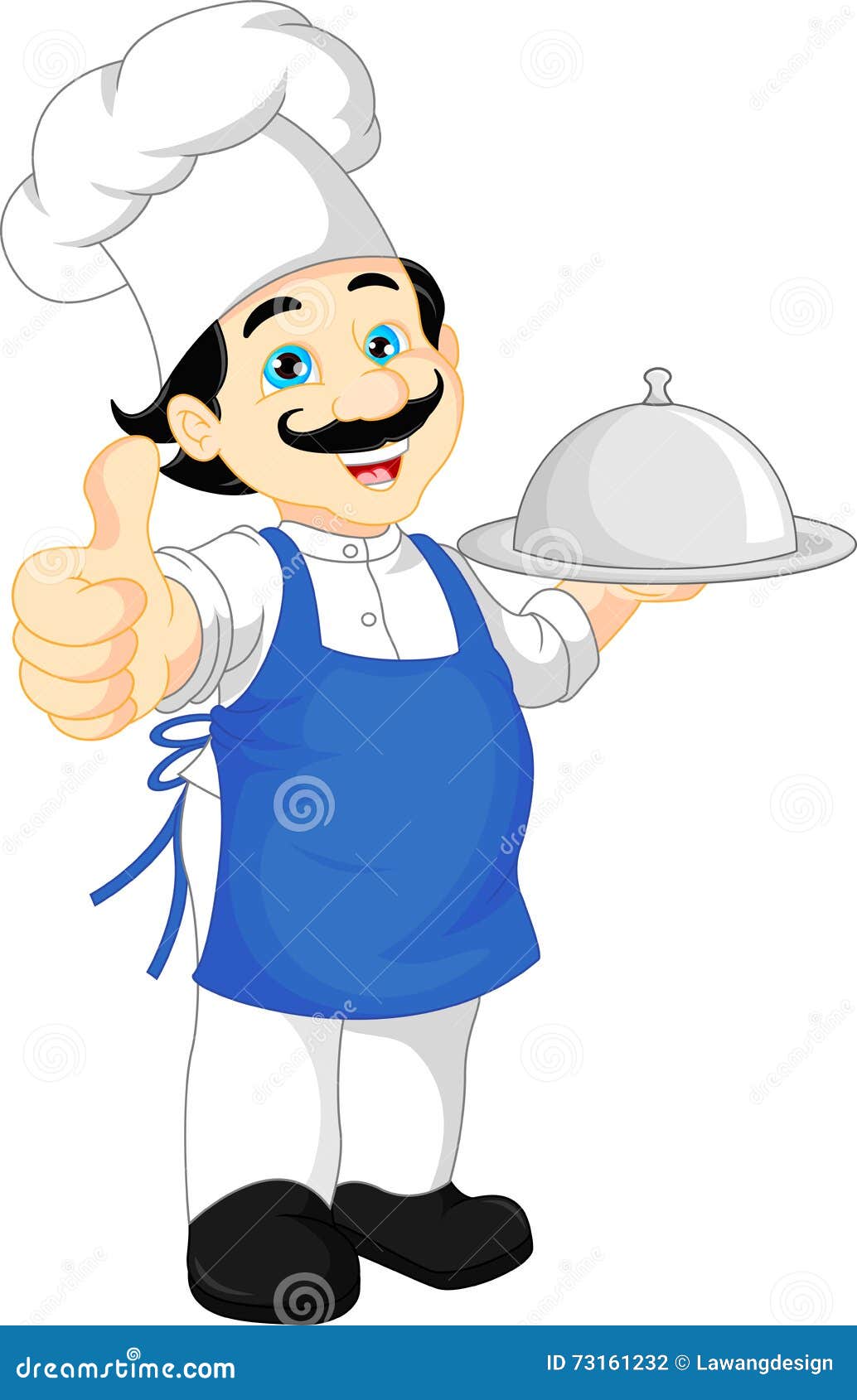 Chef cartoon thump up stock vector. Illustration of morning - 73161232