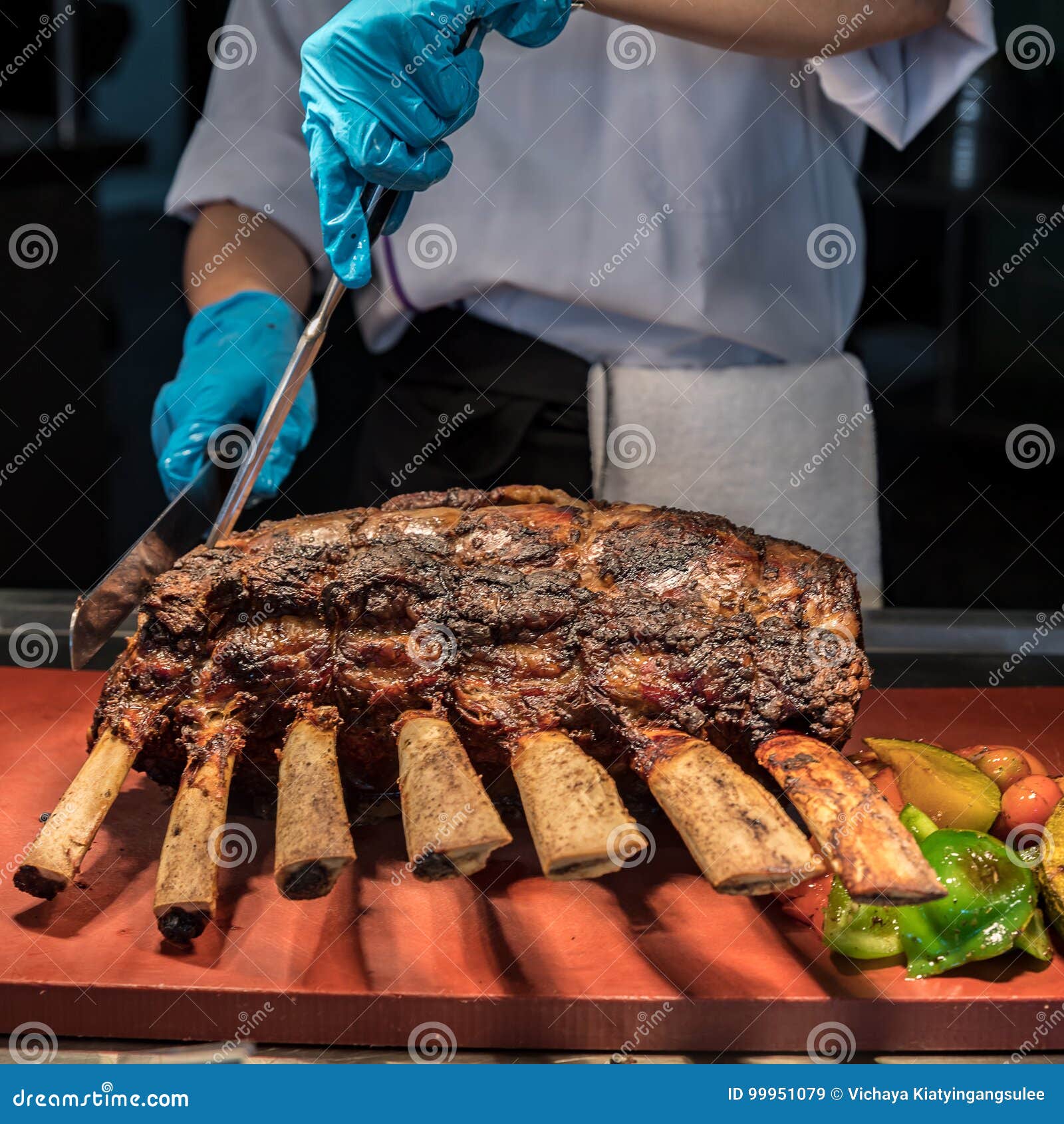 Carving Prime Rib Wagyu Stock Photography | CartoonDealer.com #113144864