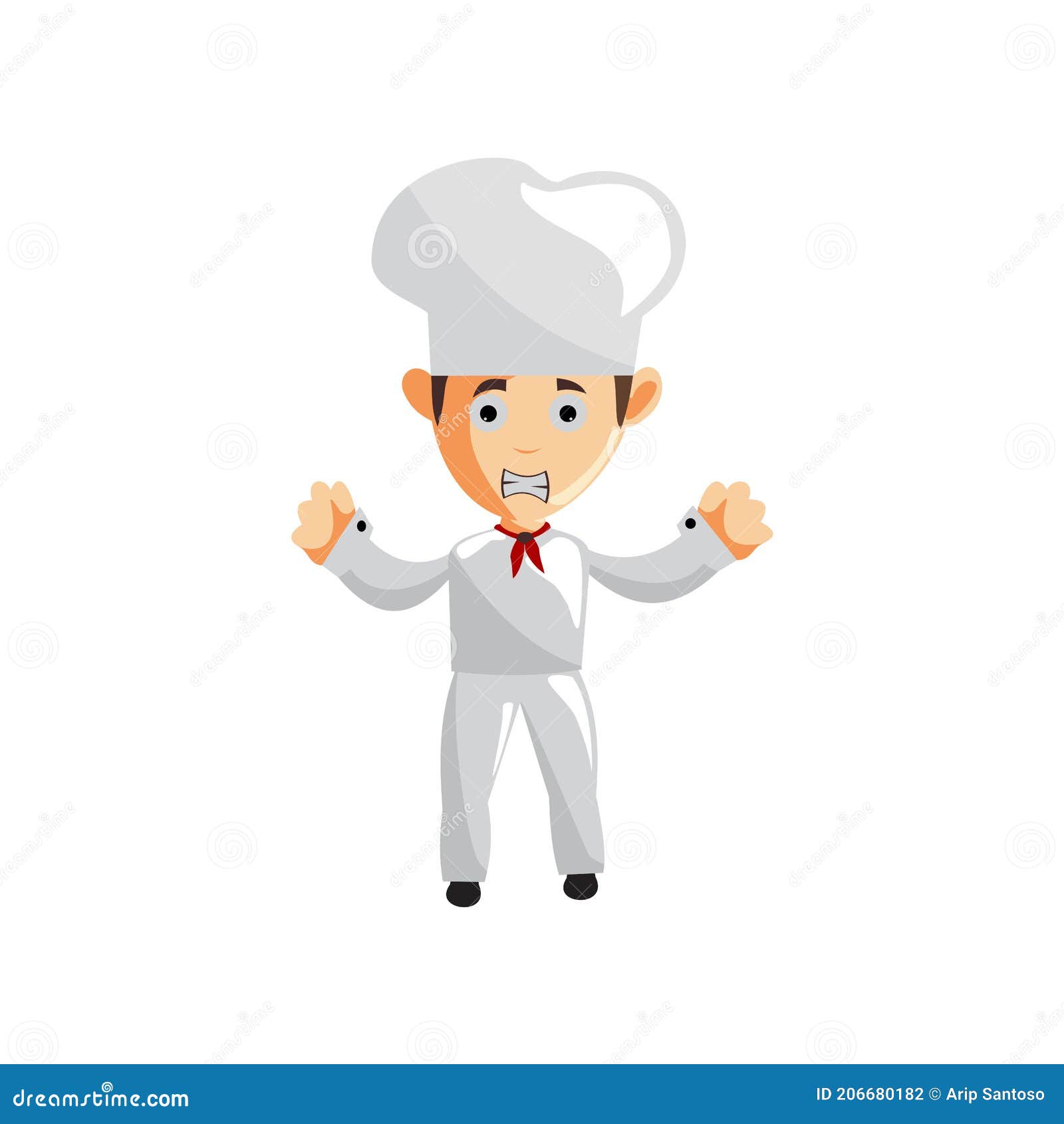 Chef Character Creation Illustration Template Pose Angry Stock Vector ...