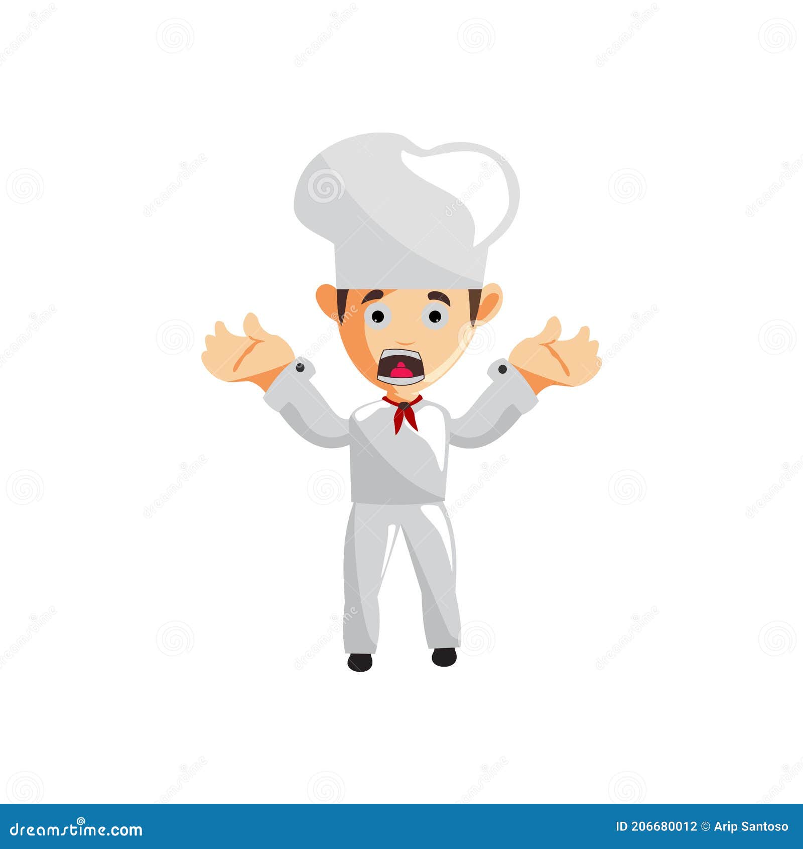 Chef Character Angry Creation Illustration Template Pose Stock Vector ...