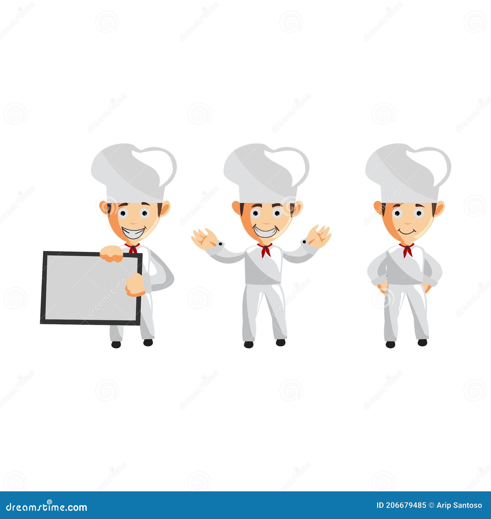 Chef Character Creation Illustration Template Pose Variation Set Stock ...