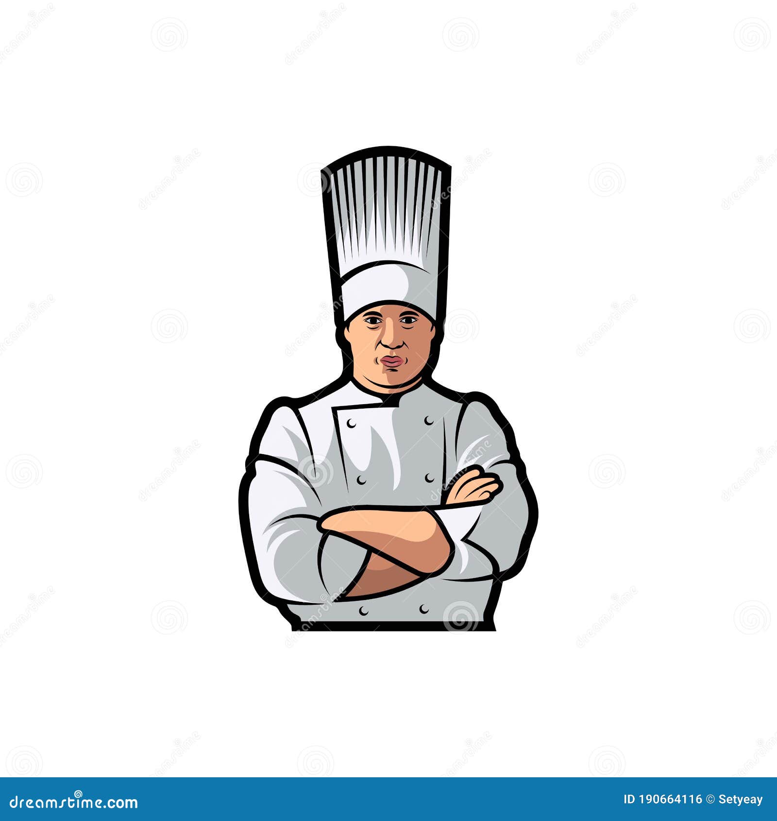 Chef Character Logo Design Template Vector, Icon Symbol, Creative ...