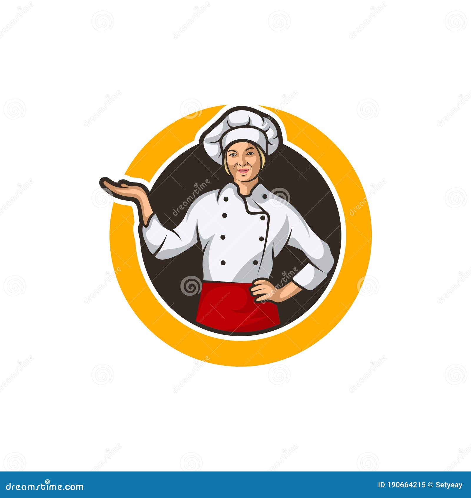 Chef Character Logo Design Template Vector, Icon Symbol, Creative ...