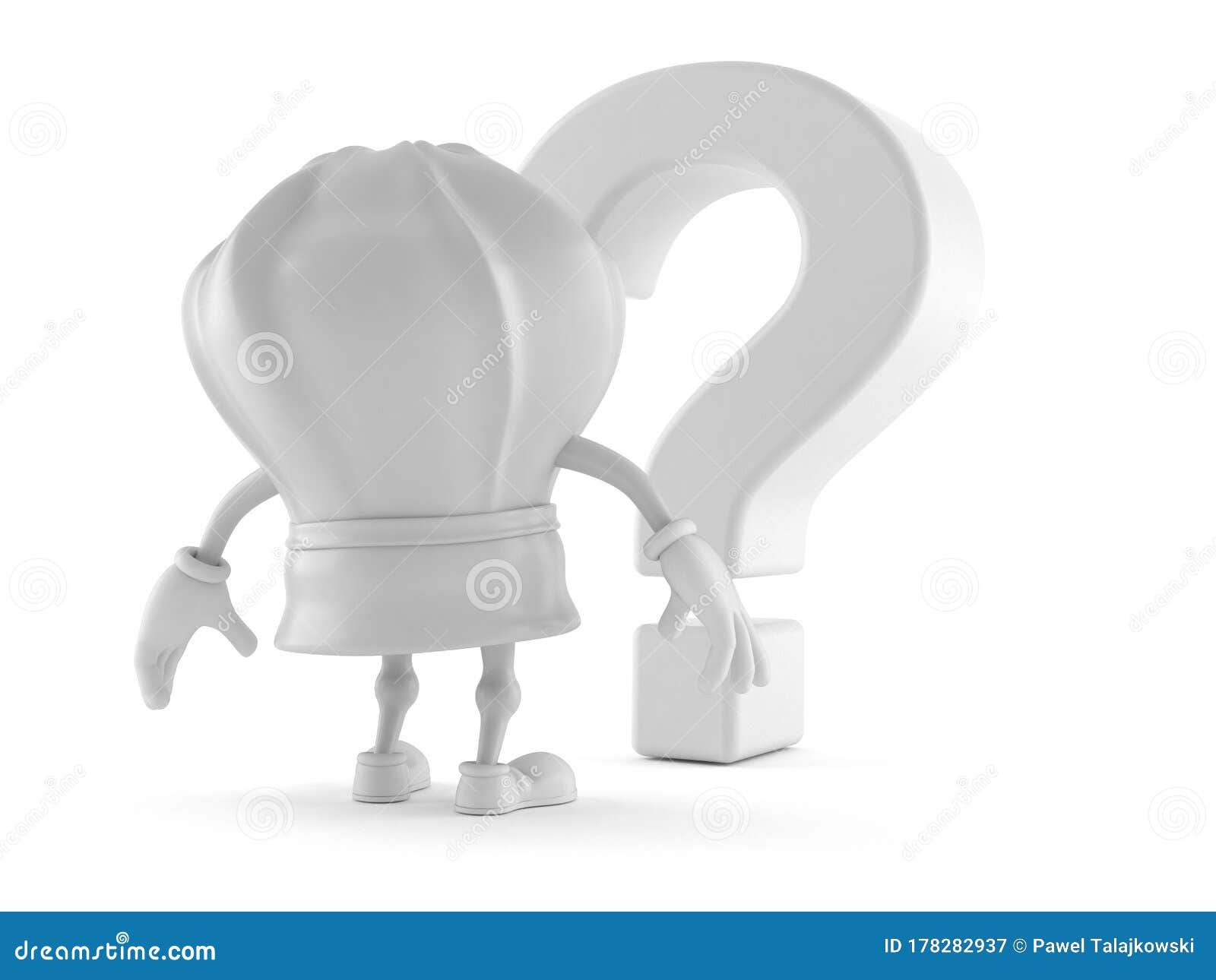 Chef Character Looking at Question Mark Symbol Stock Illustration ...