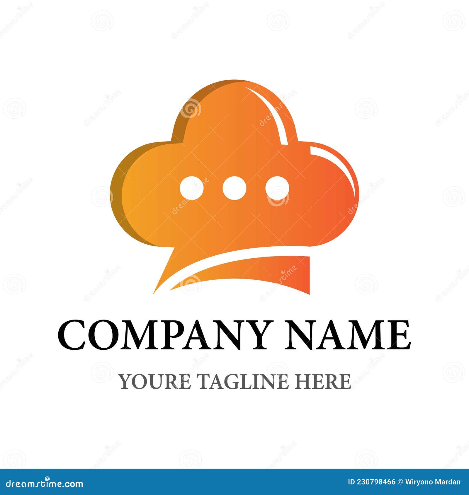 Chef Chat Vector Logo Template Design Stock Vector - Illustration of ...