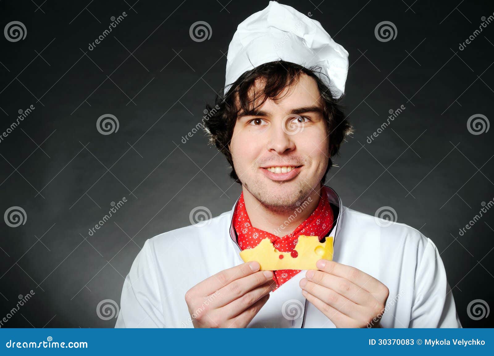 Chef with cheese stock image. Image of senior, business - 30370083