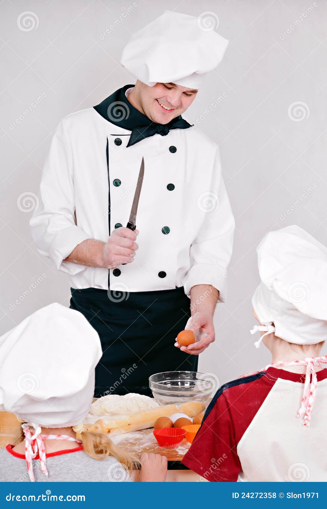 Chef with children stock photo. Image of childhood, cooking - 24272358