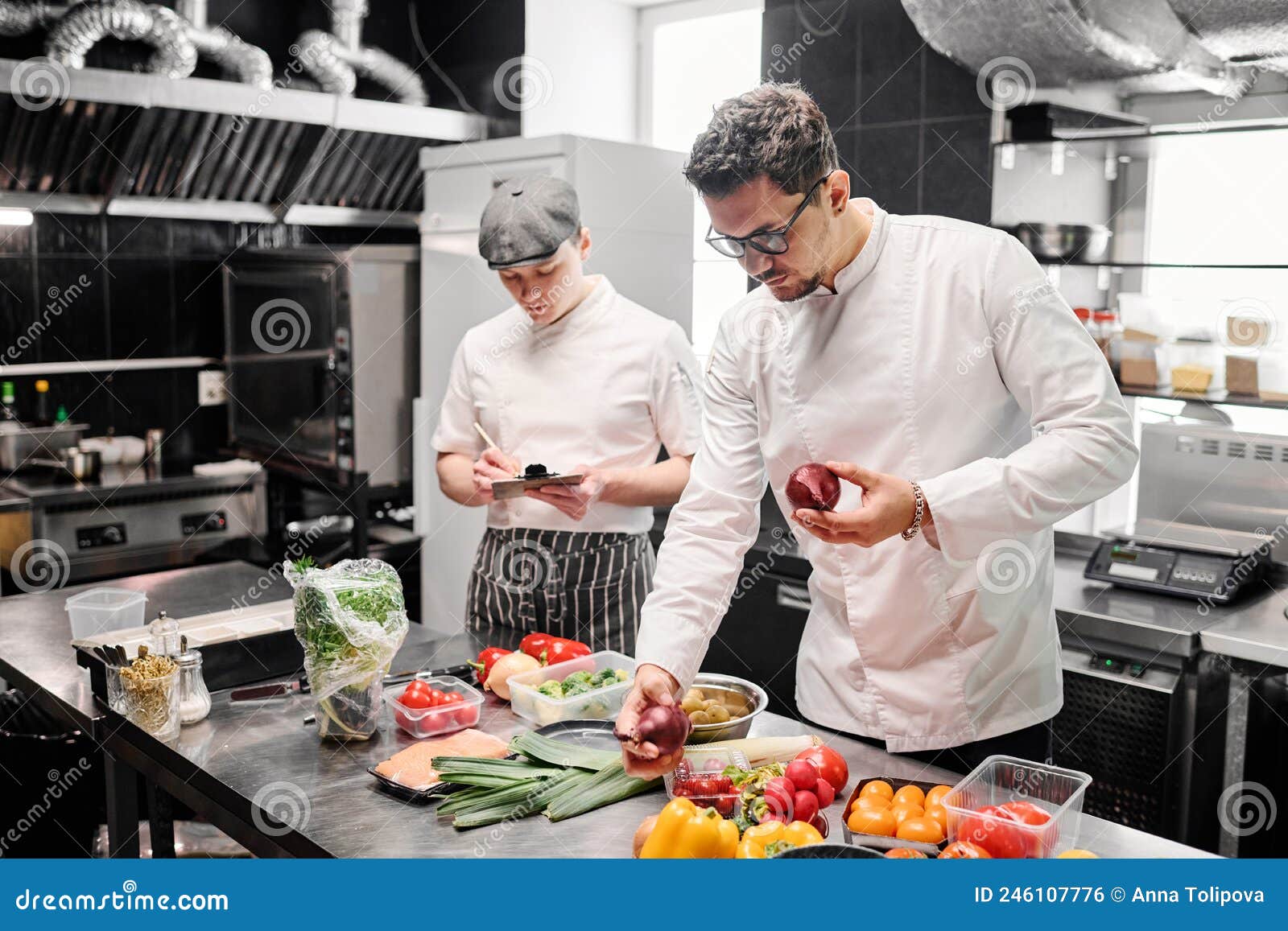Chef Choosing Vegetables for Dish Stock Photo - Image of choose, chef ...