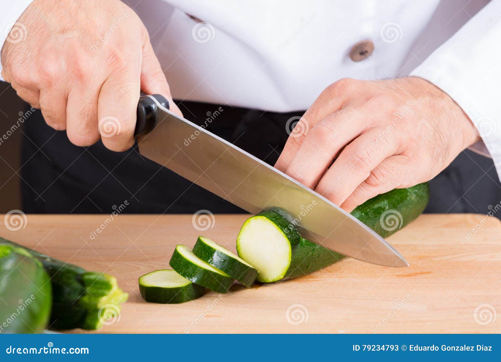 Chef chopping vegetables stock image. Image of cooking - 79234793