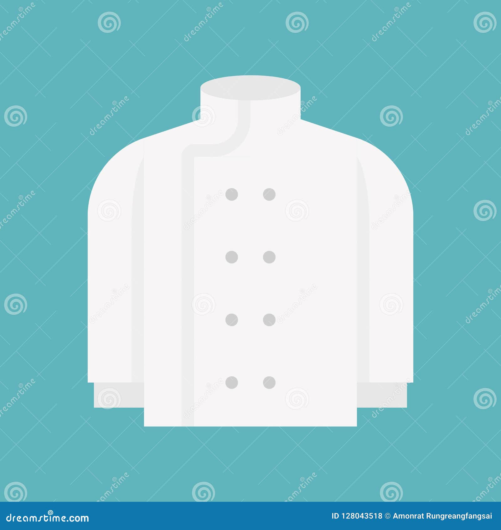 Chef Clothes Uniform Icon, Flat Design Vector Stock Vector ...