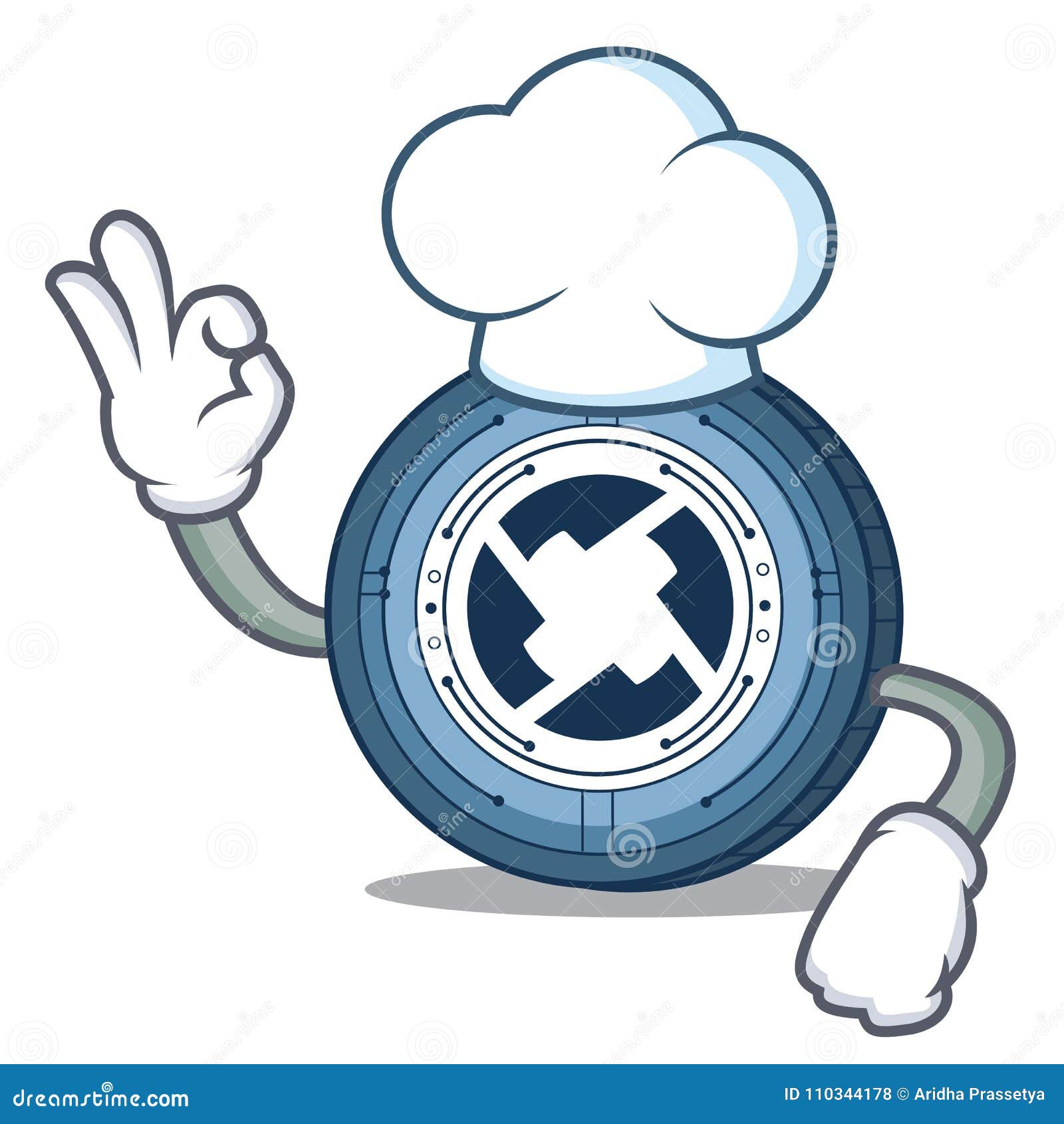 Chef 0X Coin Character Cartoon Stock Vector - Illustration of financial ...