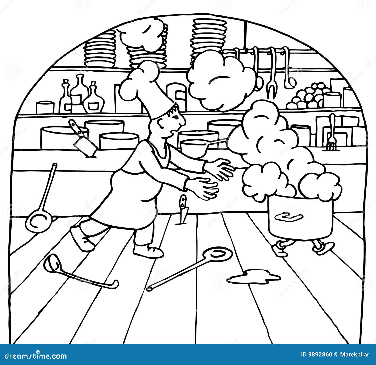 Chef competition stock vector. Illustration of orange - 9892860