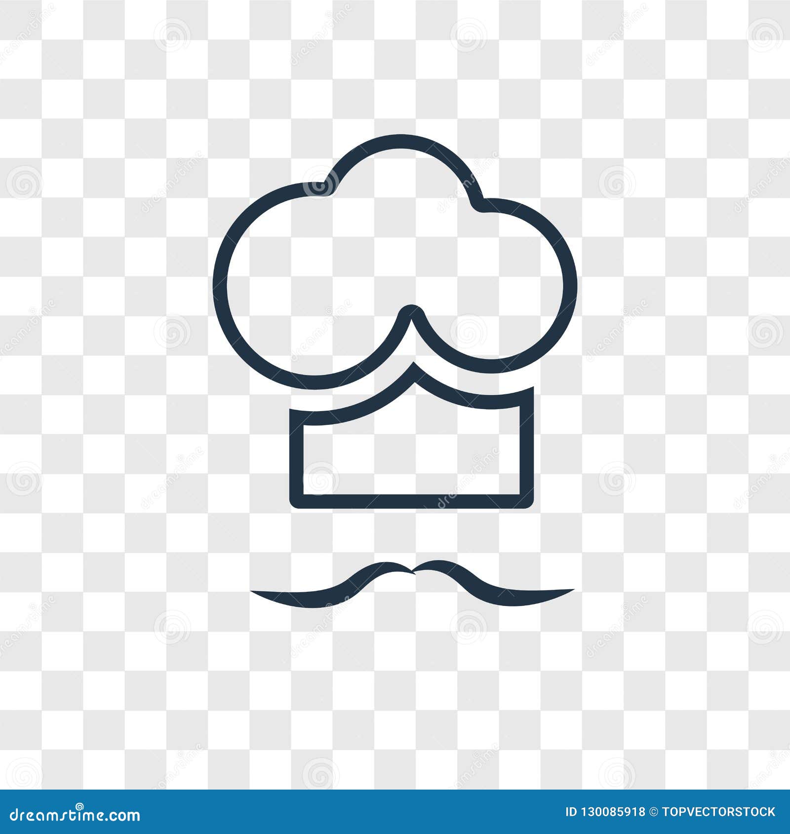 Chef Concept Vector Linear Icon Isolated on Transparent Background ...