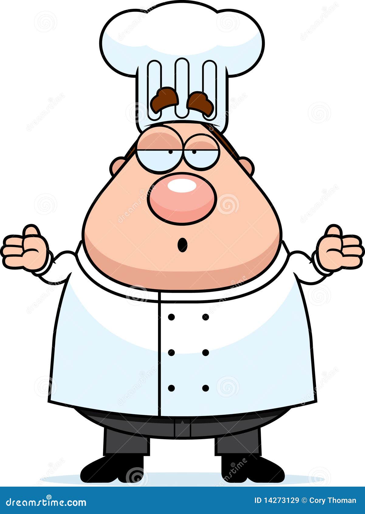 Chef Confused stock vector. Illustration of stupid, chef - 14273129