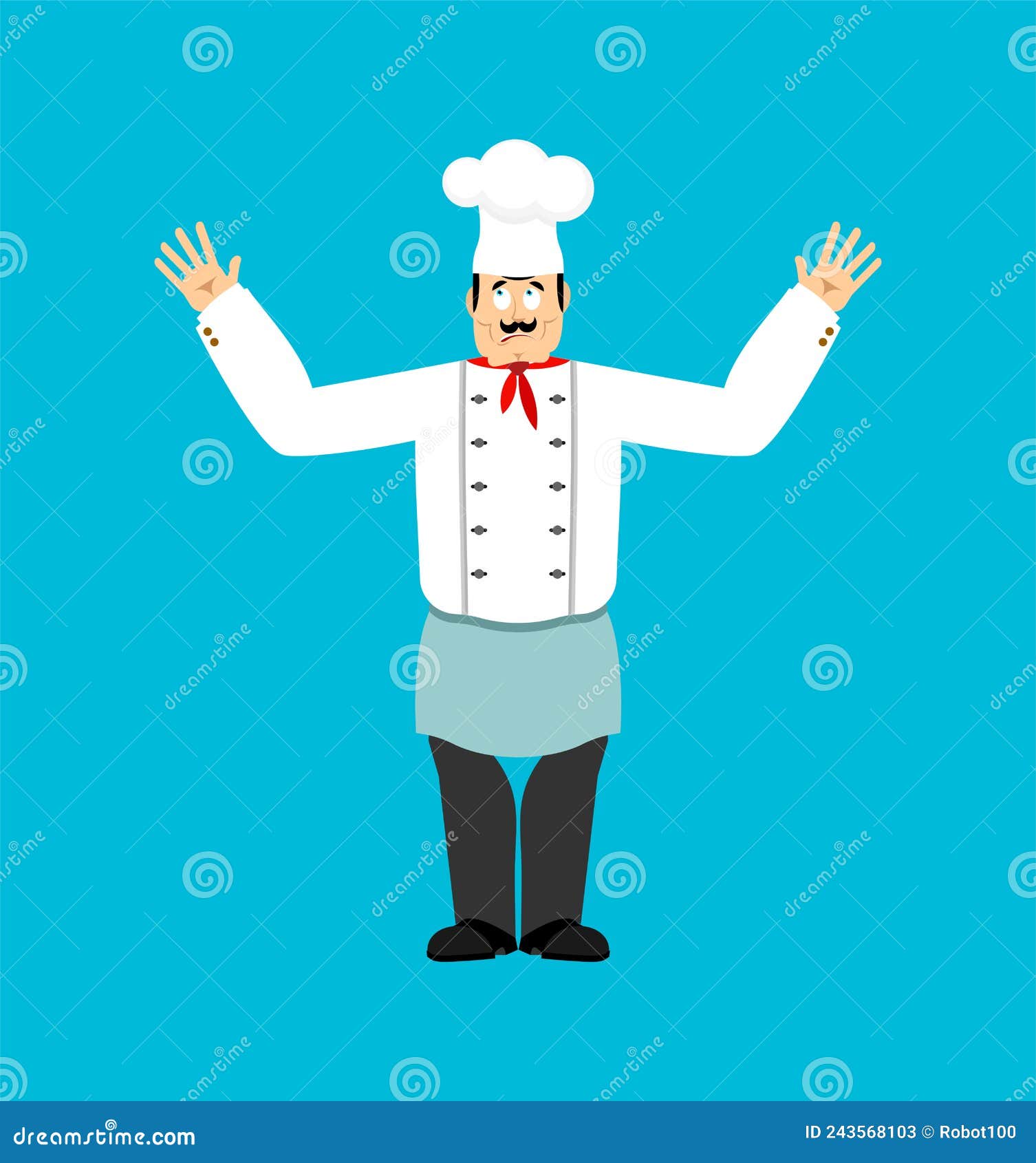 Chef Confused. Cook Perplexed Stock Vector - Illustration of anxious ...