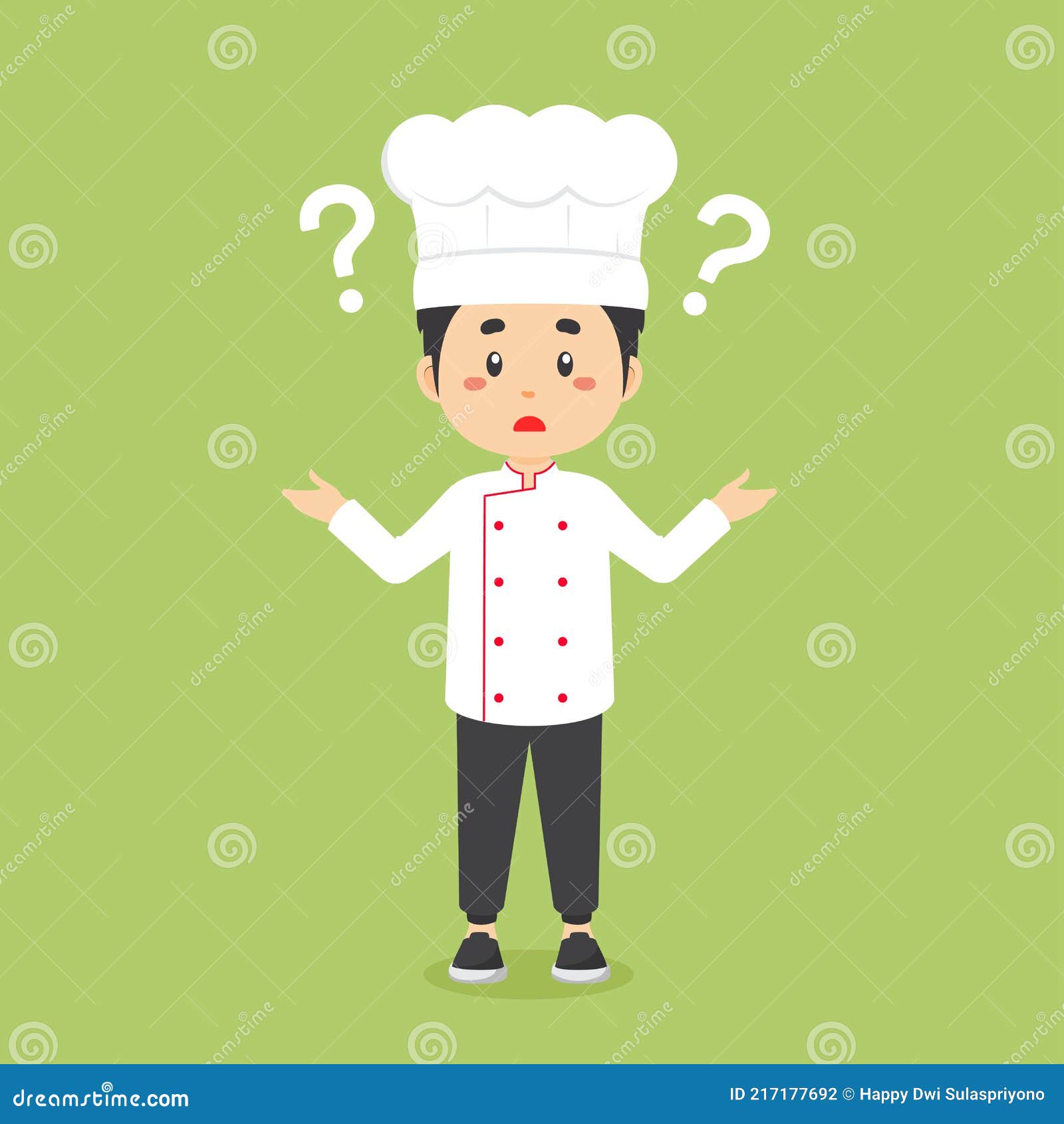Chef Confused with Question Mark Stock Vector - Illustration of ...