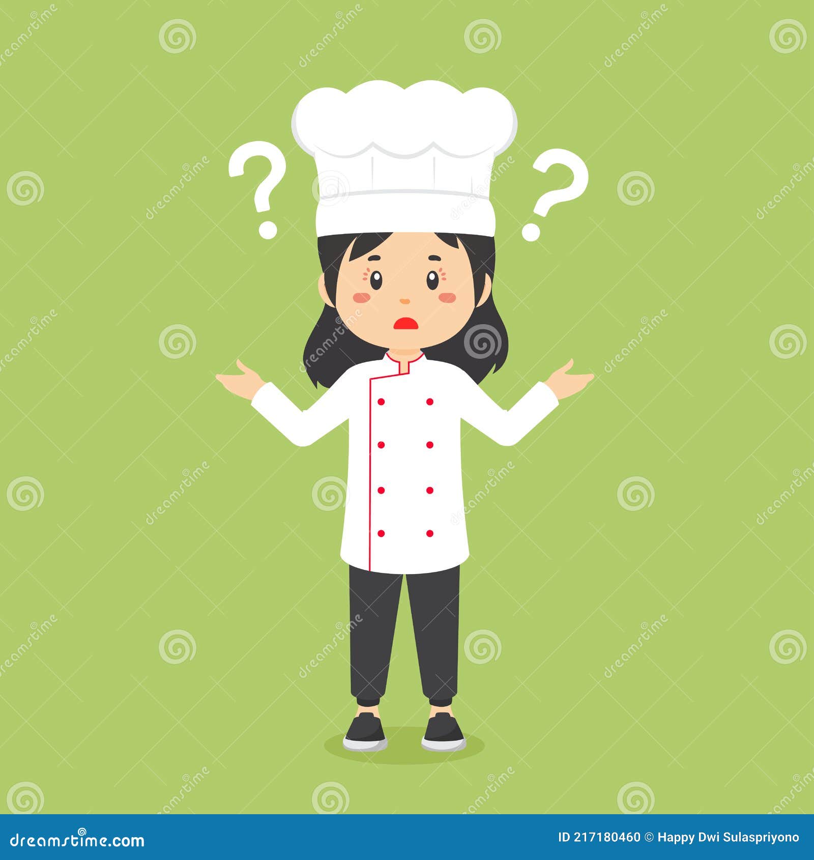 Chef Confused with Question Mark Stock Vector - Illustration of couple ...