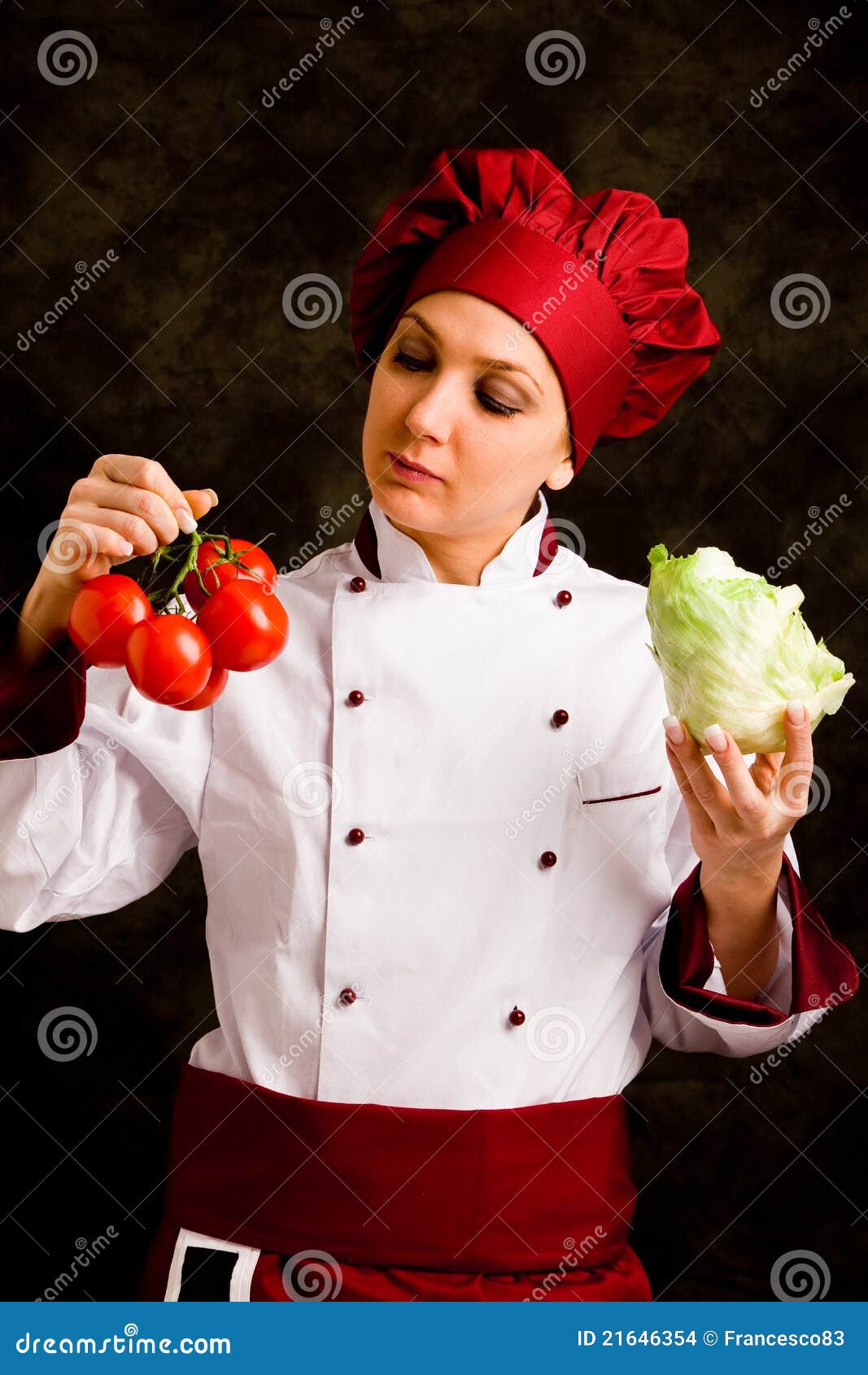 Chef is Controlling Tomato Quality Stock Photo - Image of confident ...
