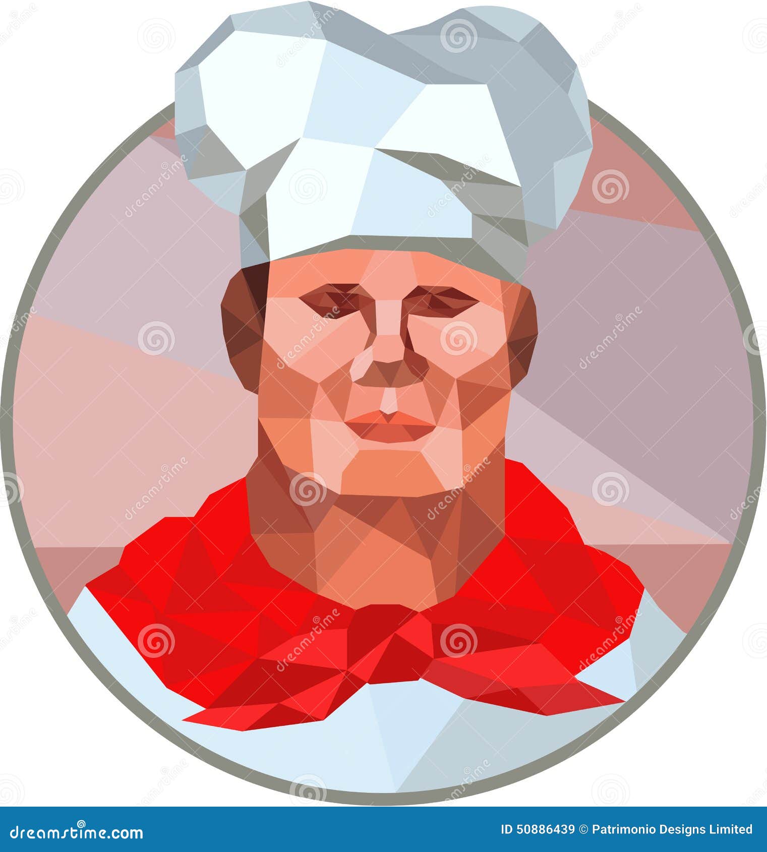 Chef Cook Baker Head Low Polygon Stock Vector - Illustration of front ...