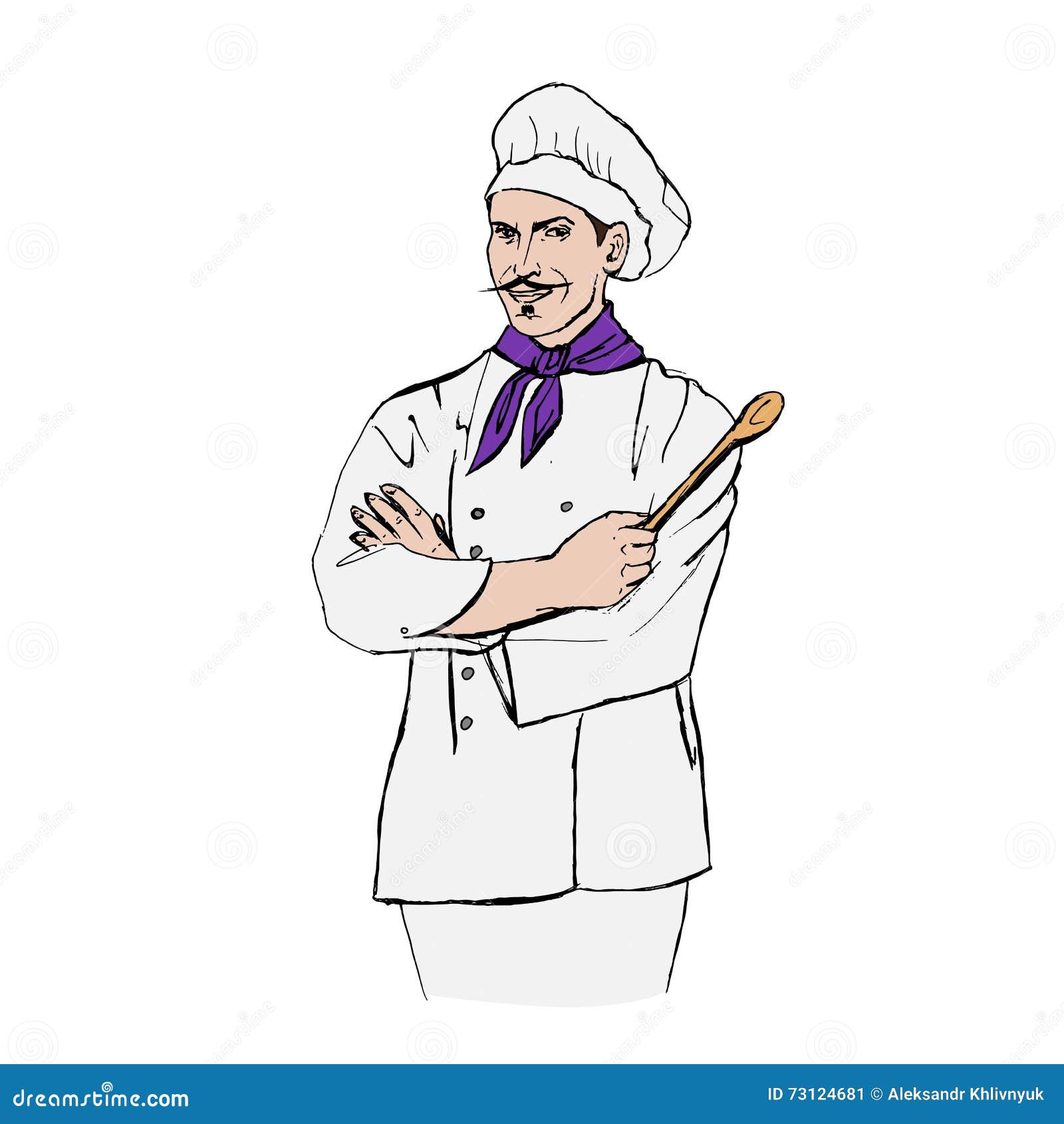 Chef cook character stock illustration. Illustration of dish - 73124681
