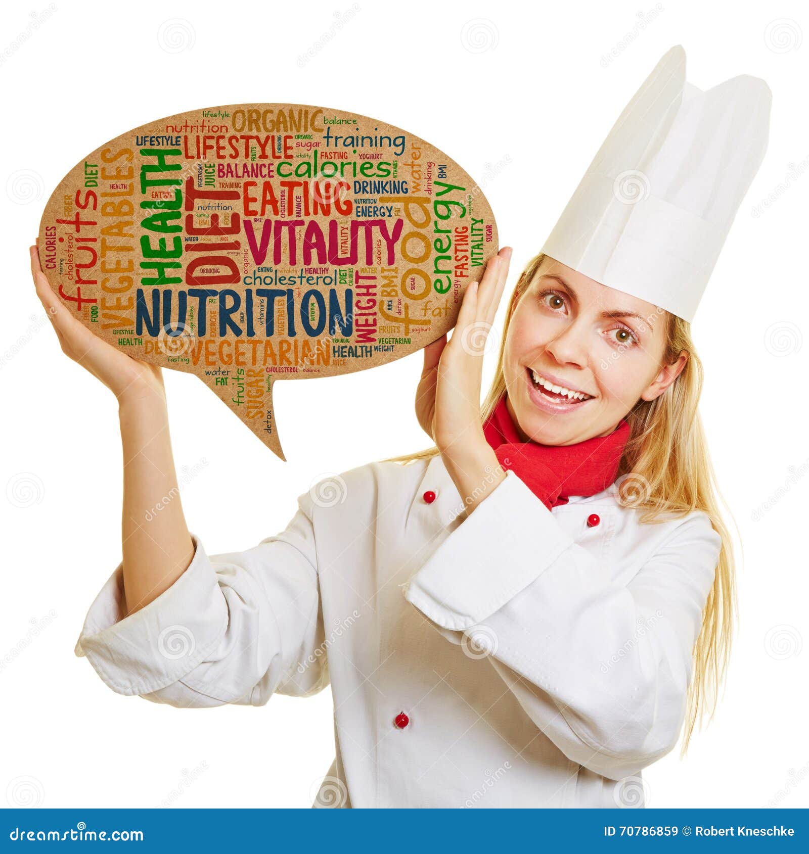 Chef Cook with Concept for Healty Nutrition Stock Image - Image of hint ...