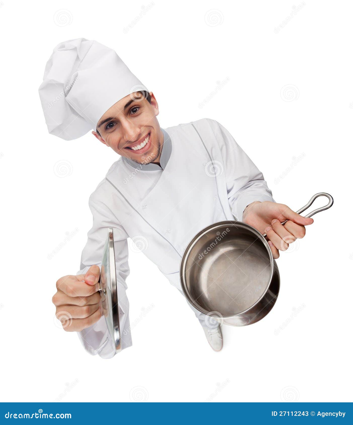 Chef Cook Hands an Opened Stew Pan Stock Image - Image of color ...