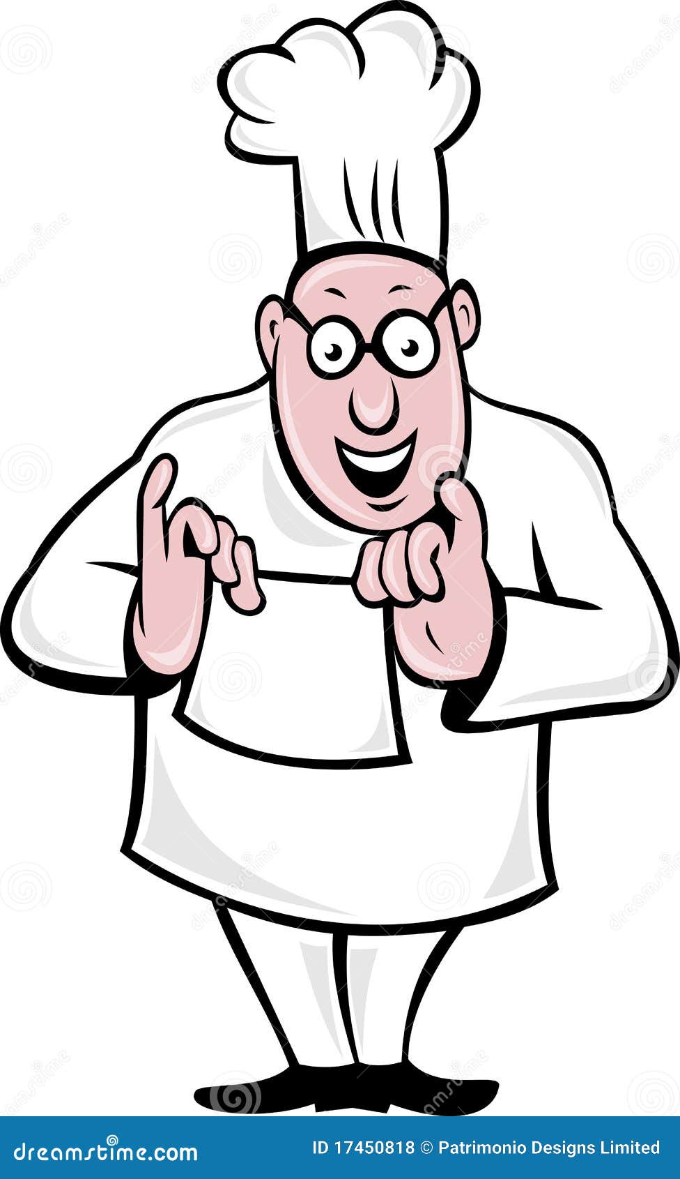 Chef Cook Holding Paper Napkin Stock Illustration - Illustration of ...